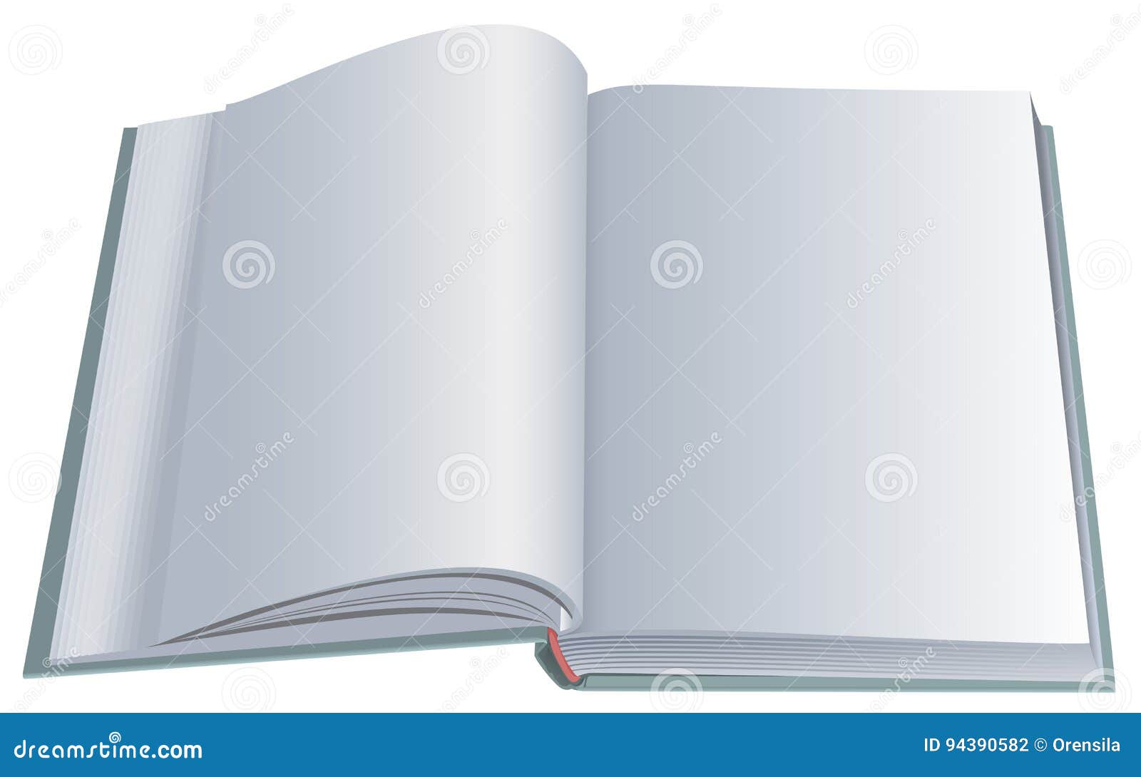 New Open Book with Clean Blank Sheets Stock Vector - Illustration of ...