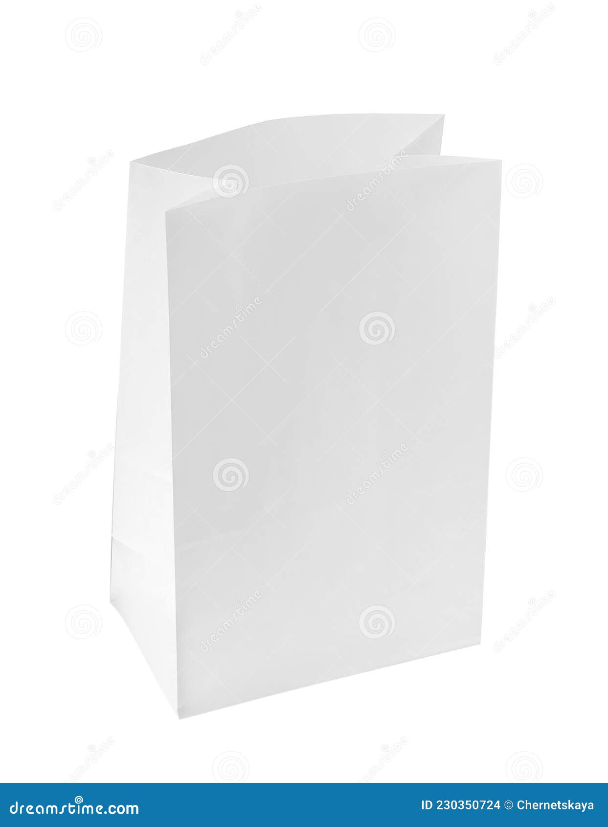 New Open Paper Bag Isolated on White Stock Photo - Image of retail ...