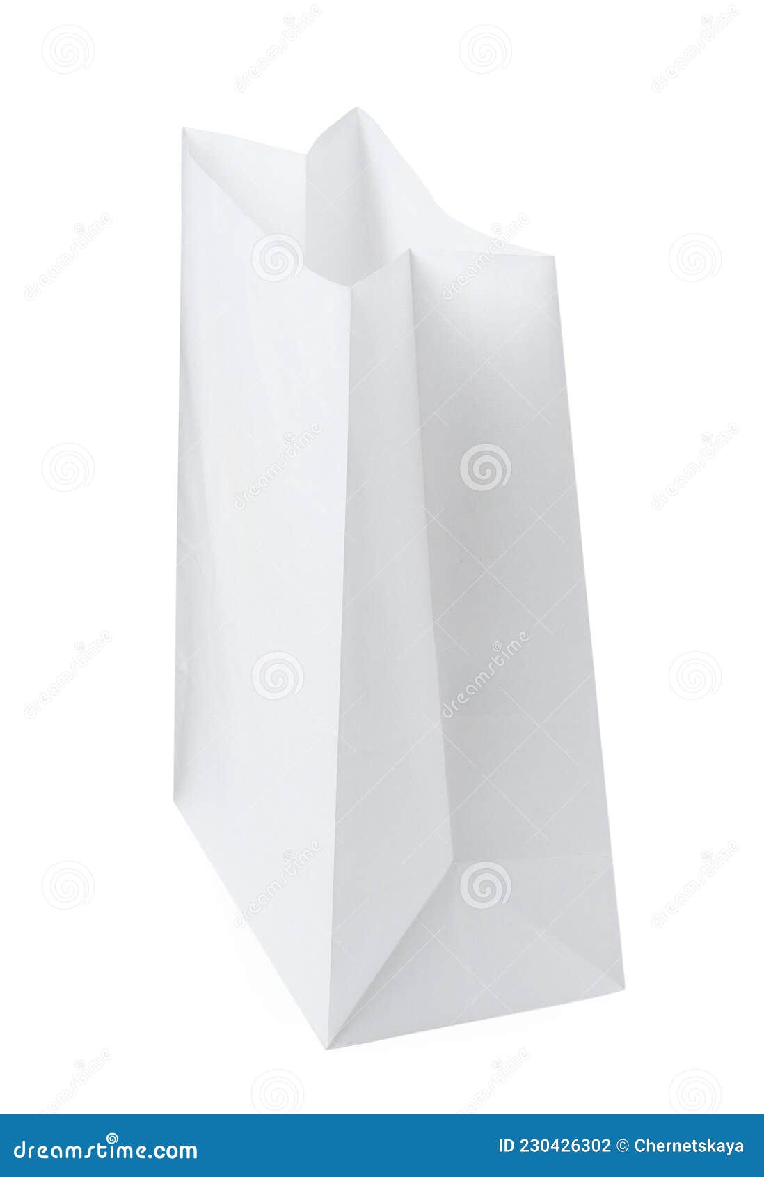 New Open Paper Bag Isolated on White Stock Photo - Image of copy, blank ...
