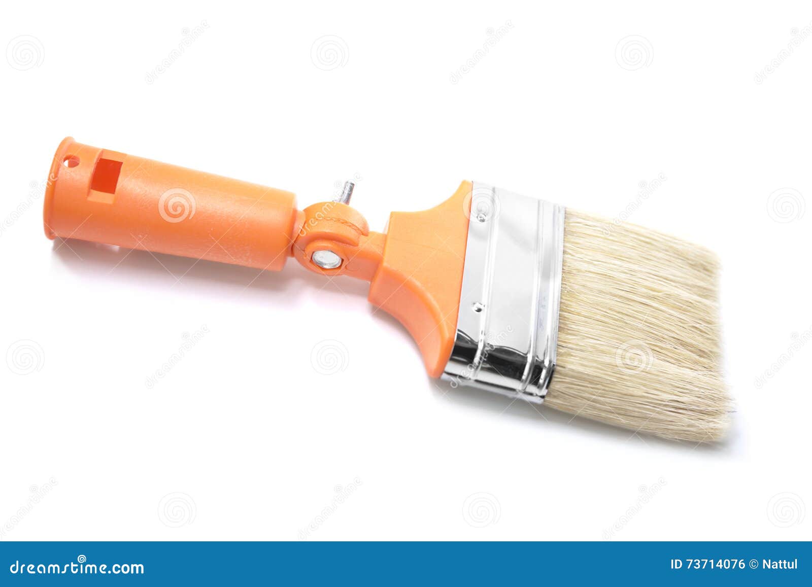 New Orange Color Angle Adjustable Paintbrush Stock Photo - Image of ...