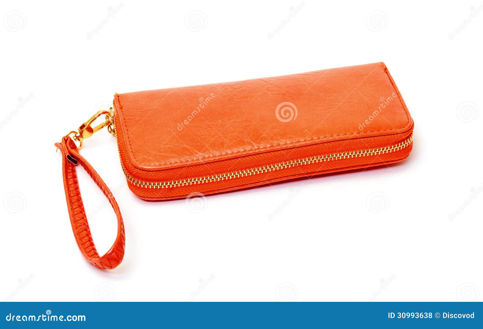 New Orange Leather Wallet stock photo. Image of billfold - 30993638