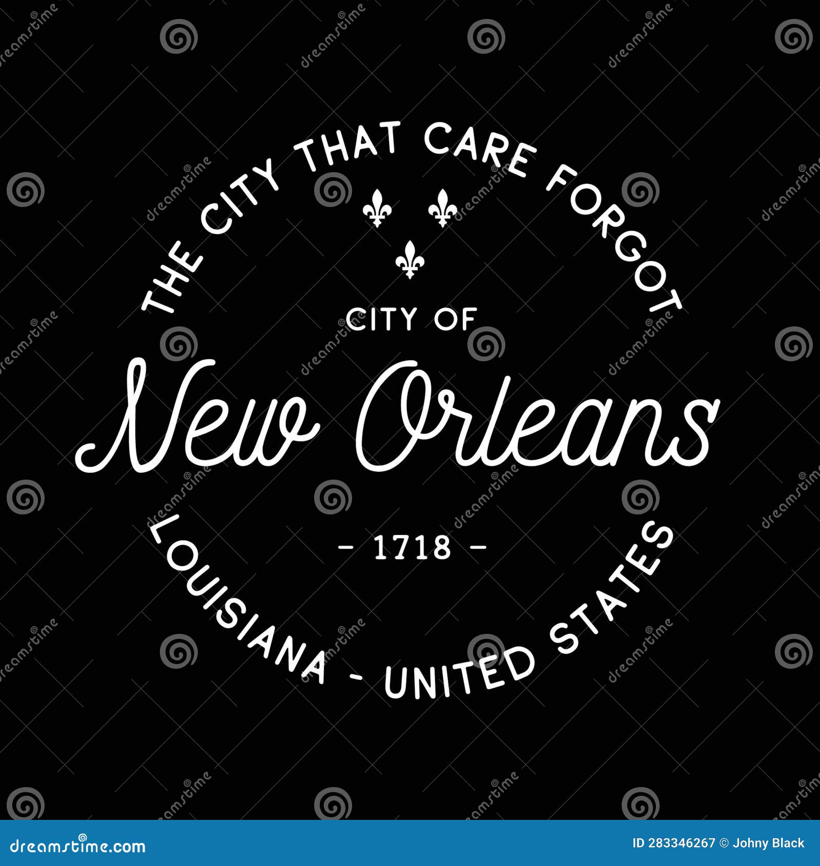 City of New Orleans Vector Design Template. New Orleans, Louisiana ...