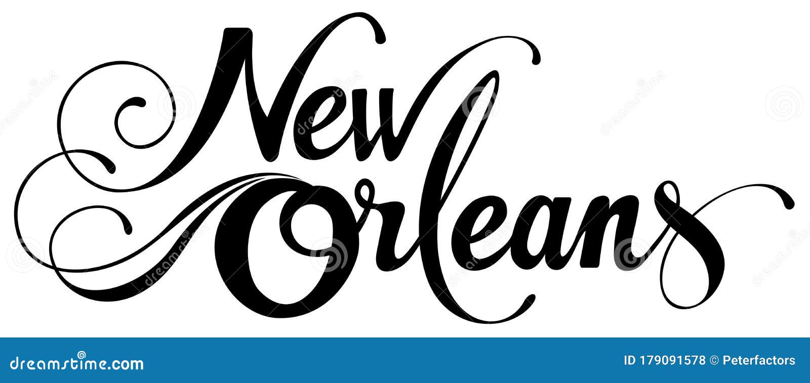 New Orleans - Custom Calligraphy Text Stock Vector - Illustration of ... New Orleans - Custom Calligraphy Text Stock Vector - Illustration of ...