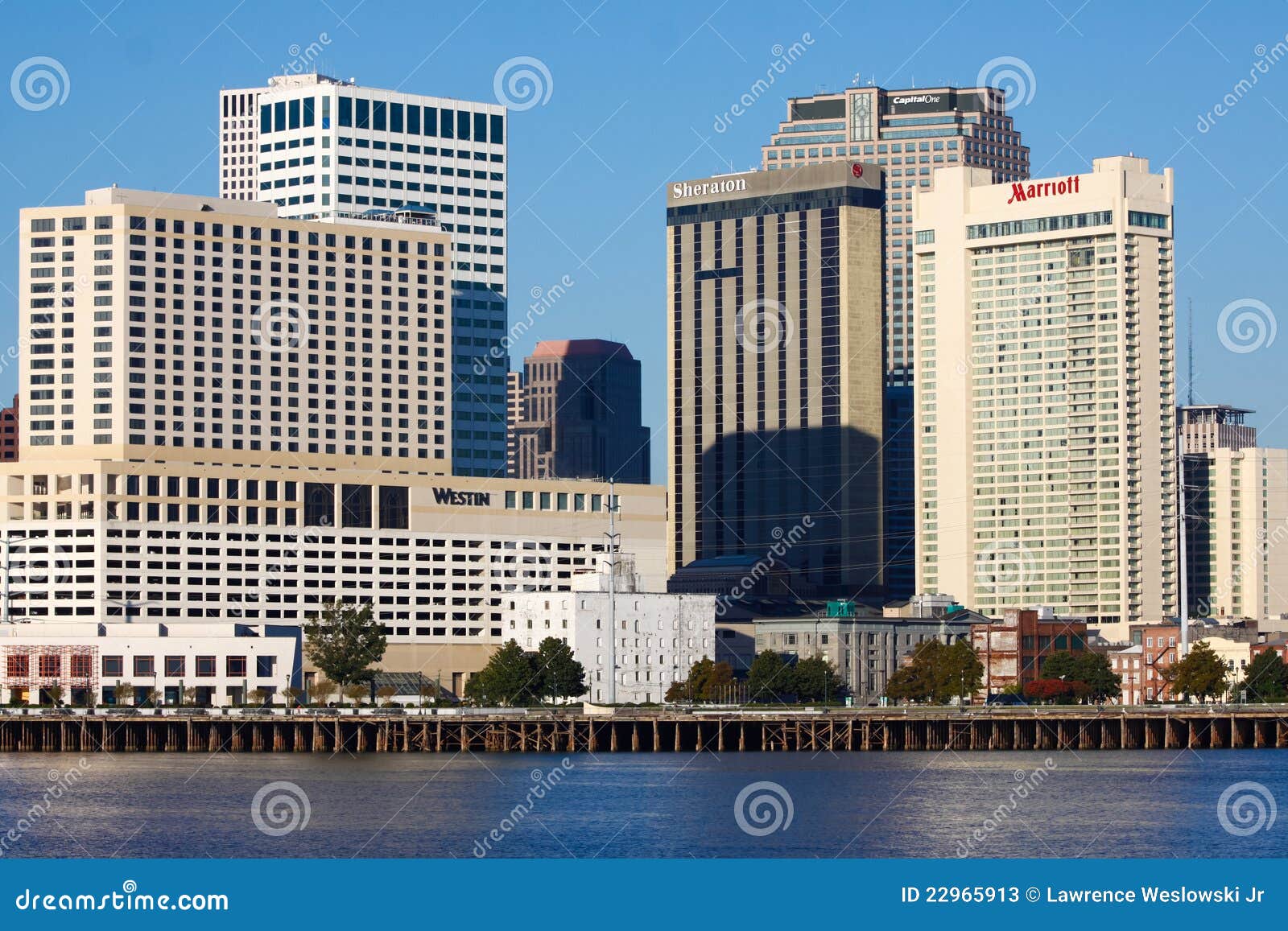 New Orleans - Waterfront Hotels Editorial Stock Photo - Image of ferry ...