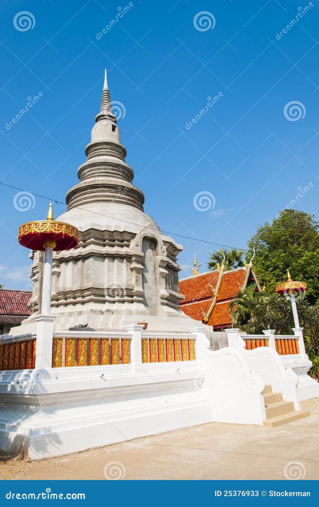 The New Pagoda Structure in Thailand Stock Image - Image of traditional ...