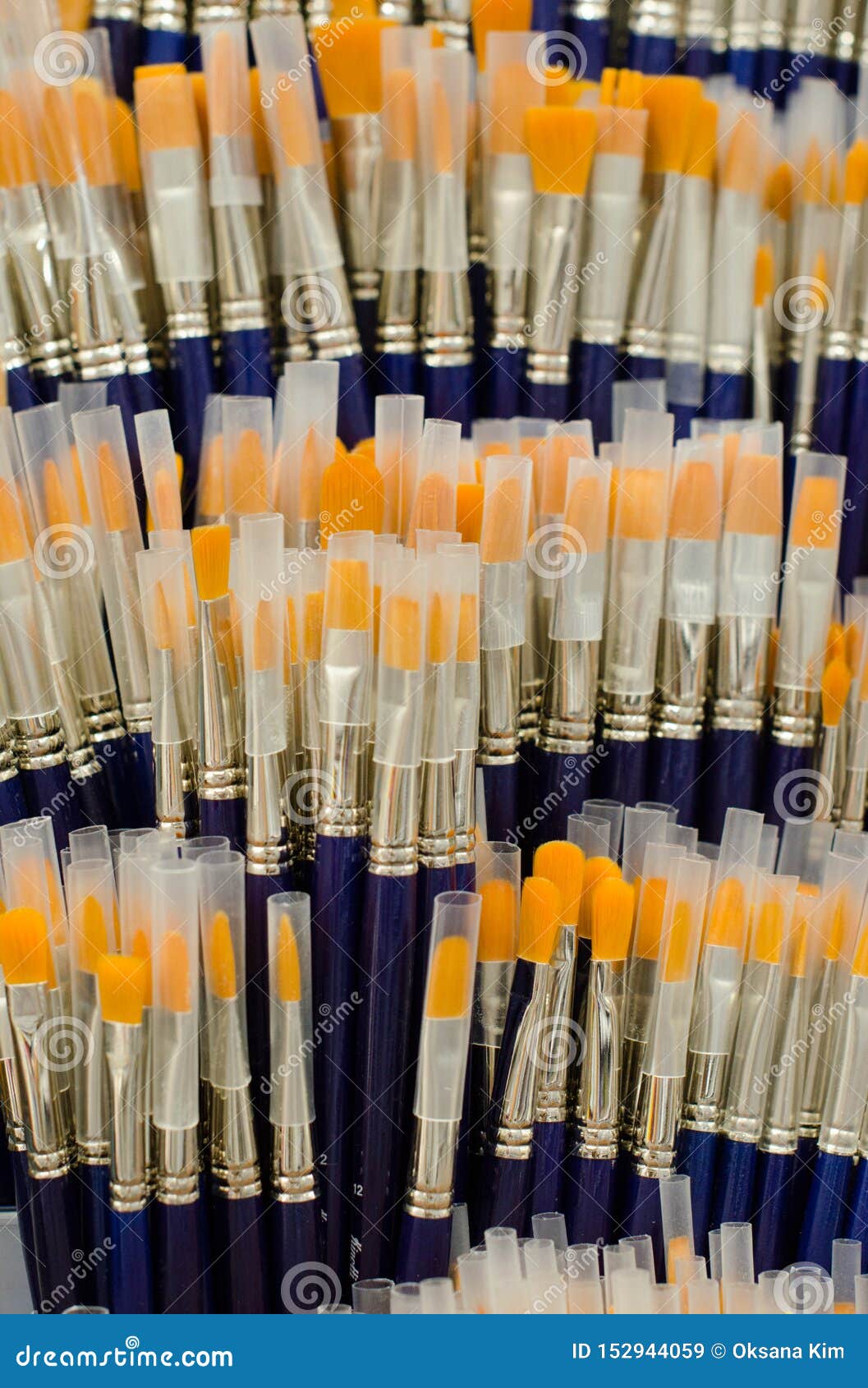New Paint Brushes in the Store. Background Stock Image - Image of ...