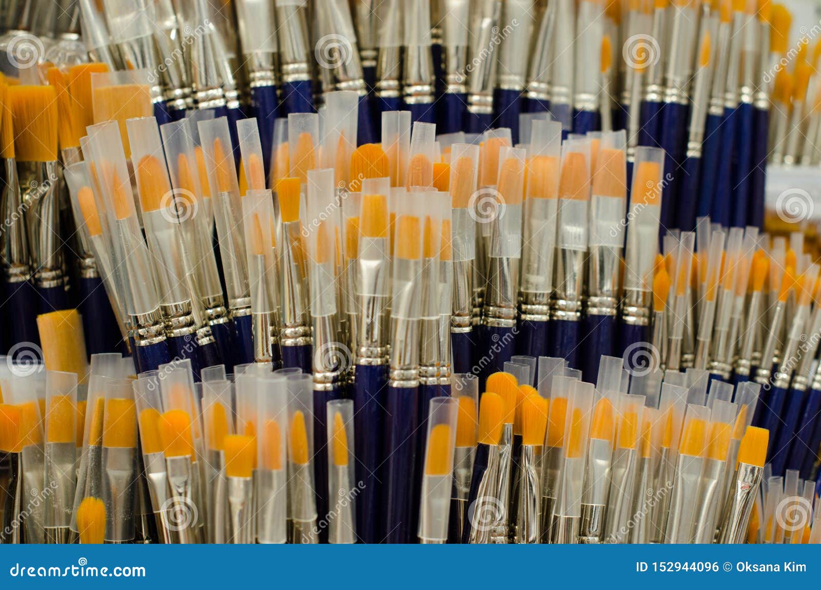 New Paint Brushes in the Store. Background Stock Photo - Image of ...