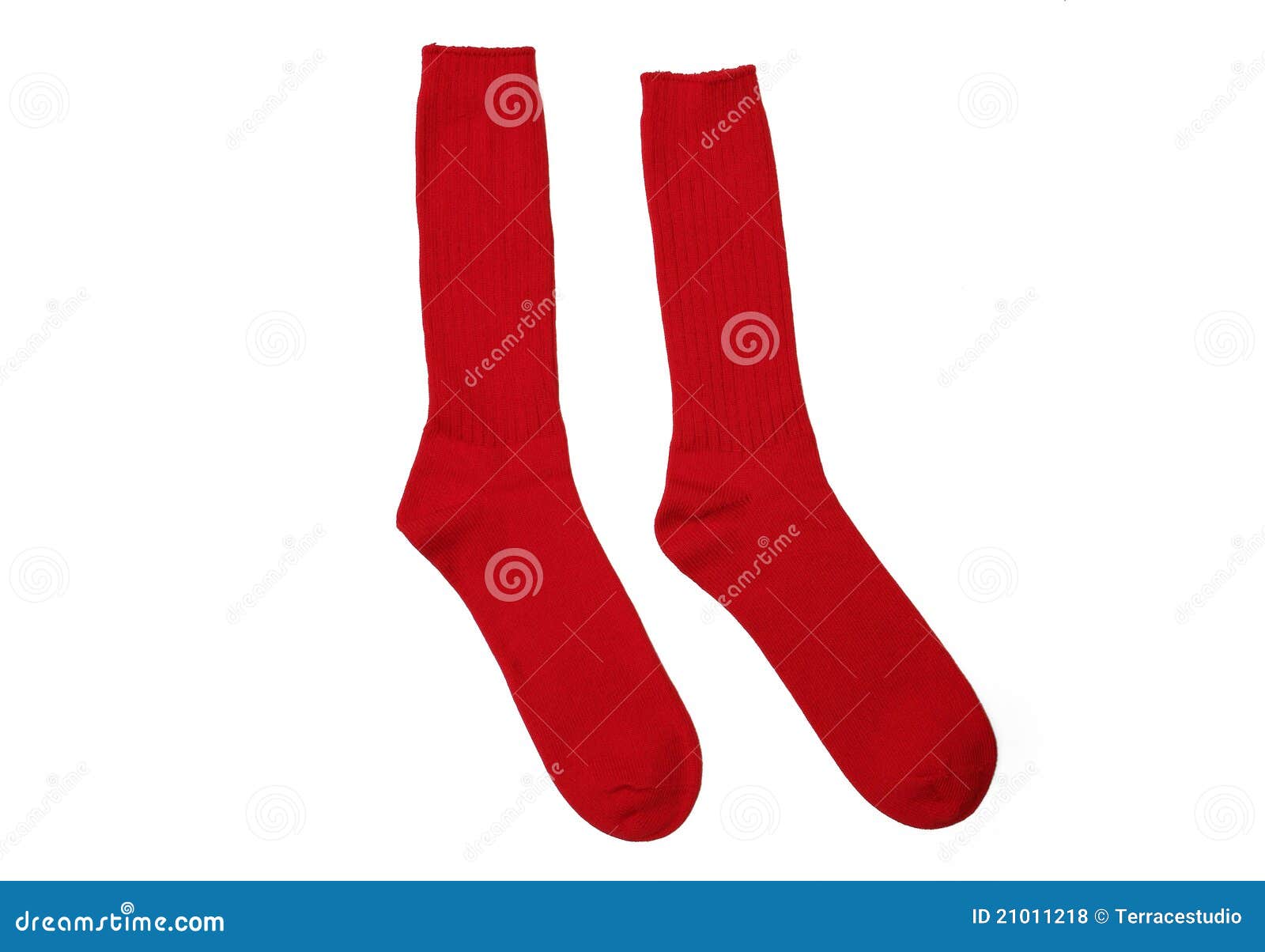 New Pair Red Cotton Socks stock photo. Image of soft - 21011218