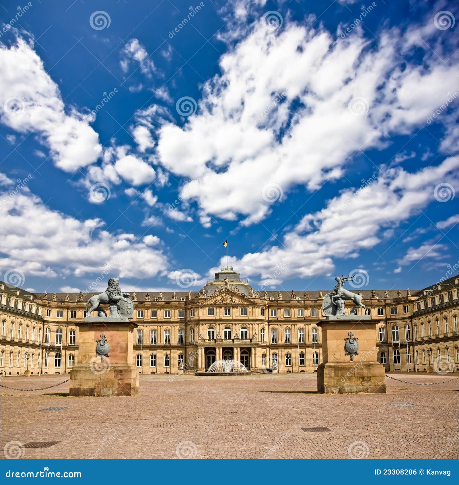 The New Palace, in Stuttgart ,Germany Stock Photo - Image of ...