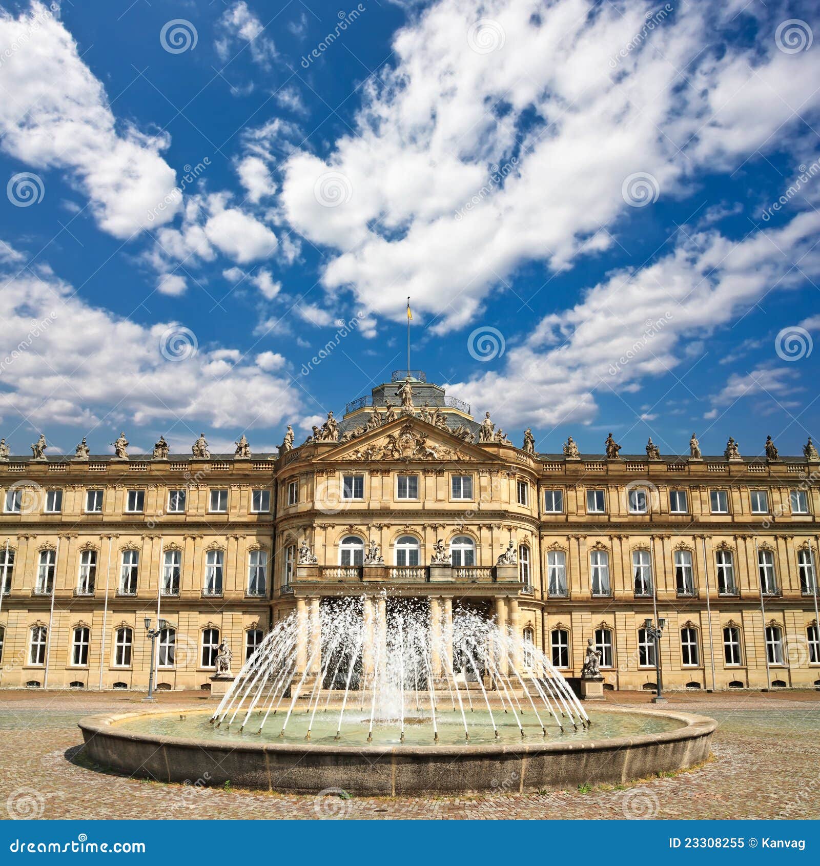 The New Palace, in Stuttgart ,Germany Stock Image - Image of symmetry ...