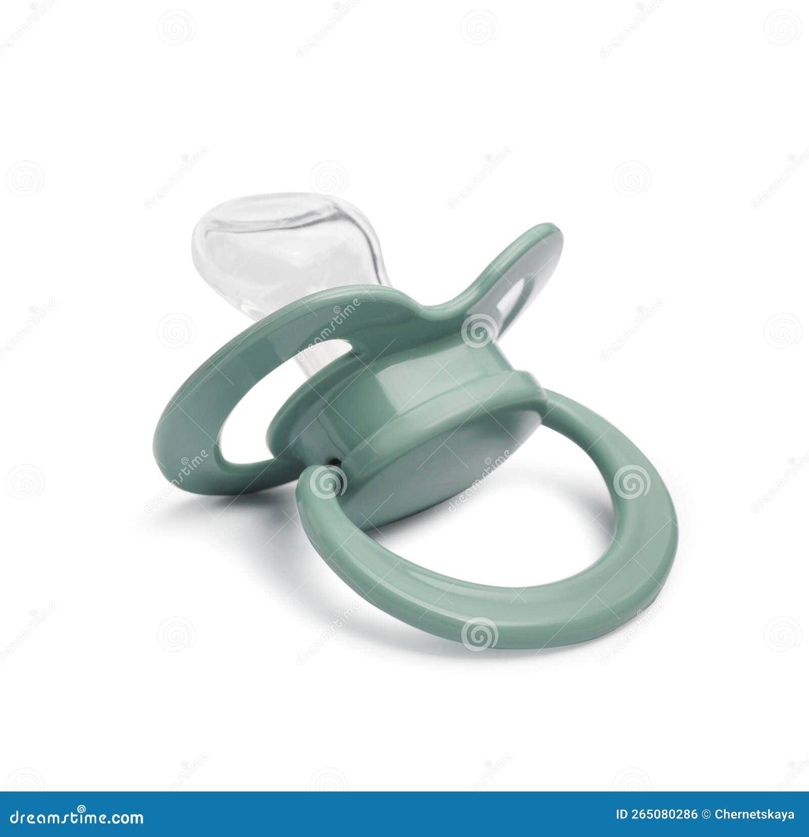 New Pale Green Baby Pacifier Isolated on White Stock Photo - Image of ...