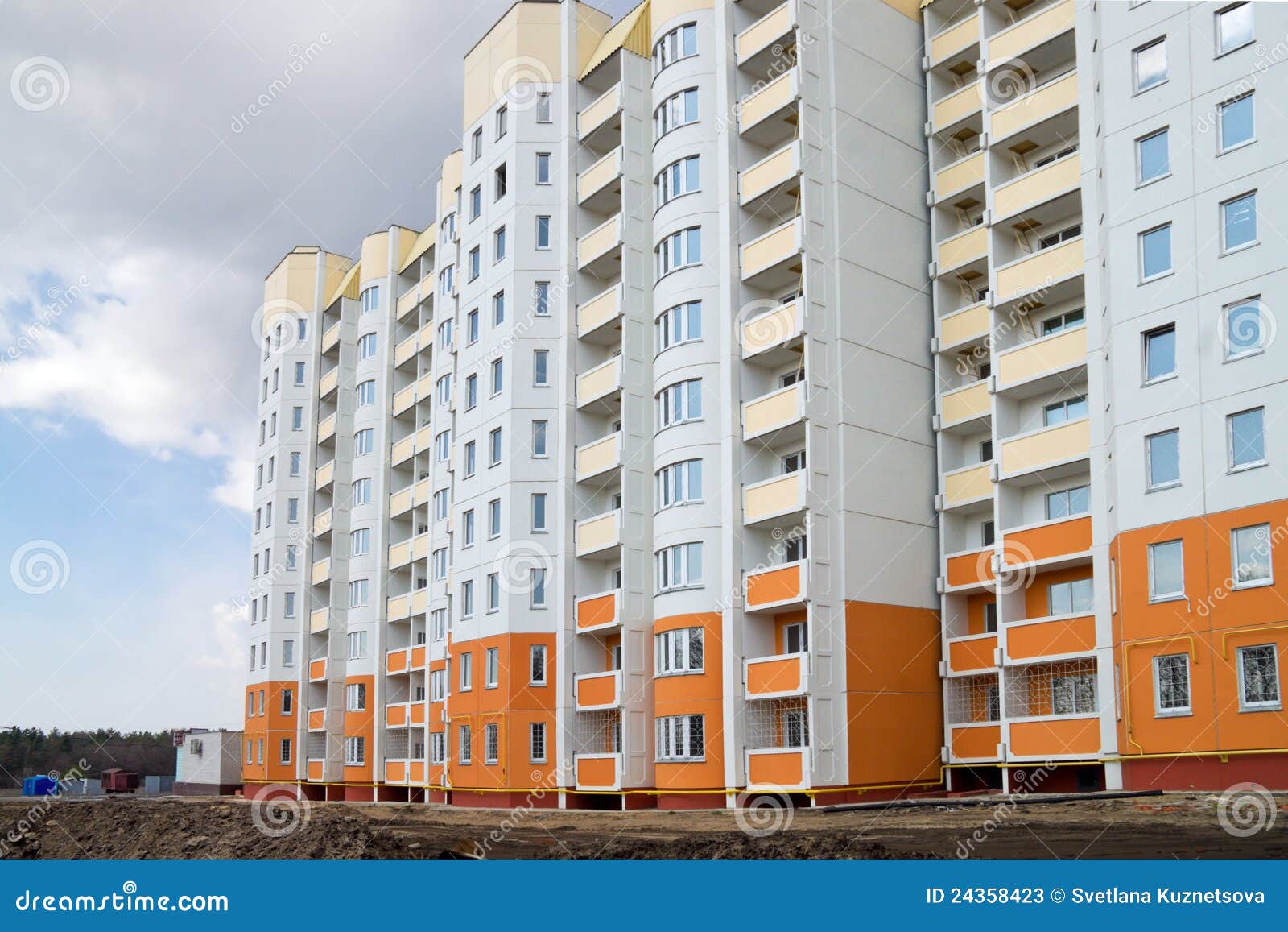 New panel house stock image. Image of project, modern - 24358423