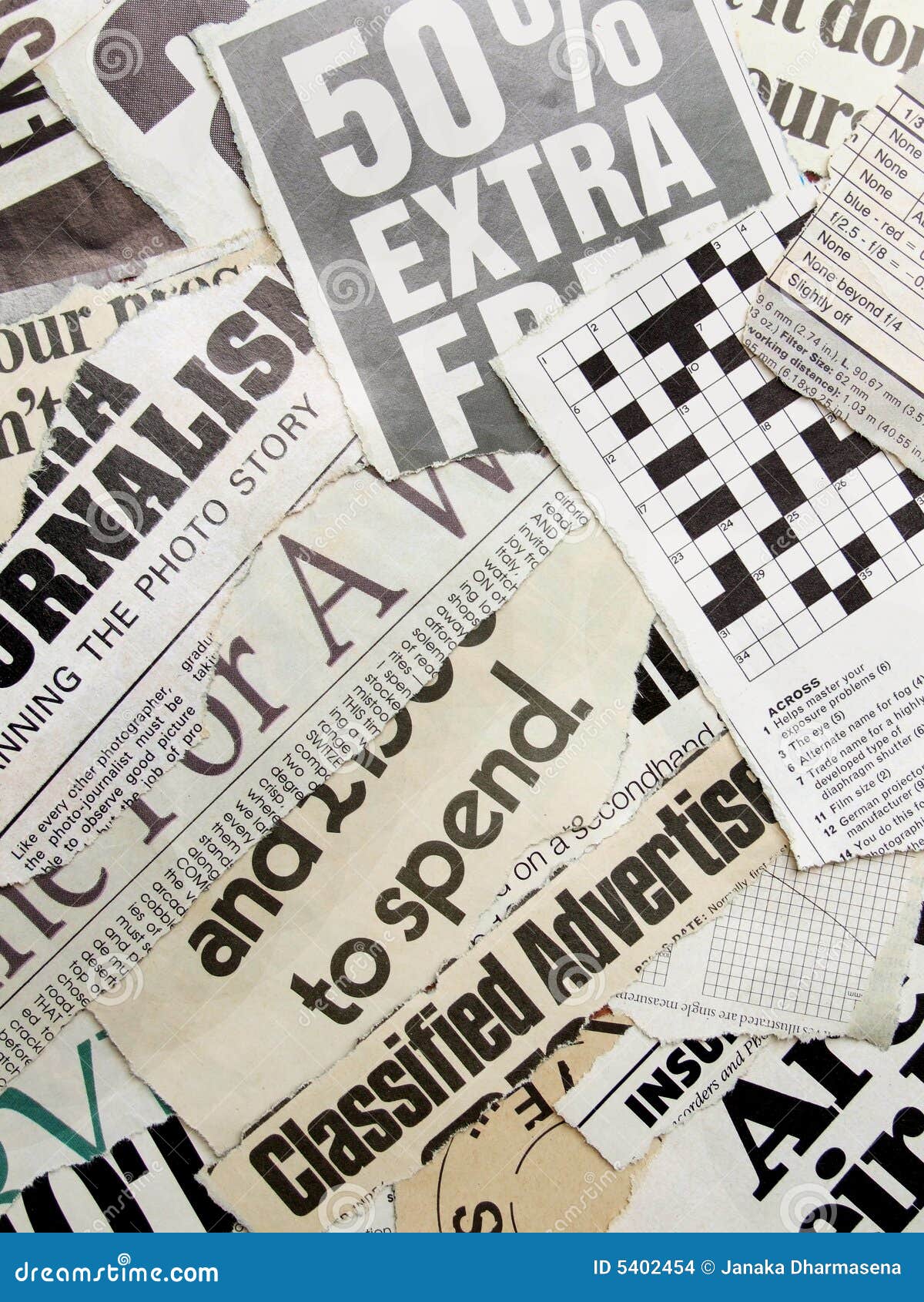 New paper stock photo. Image of journalist, folded, financial - 5402454