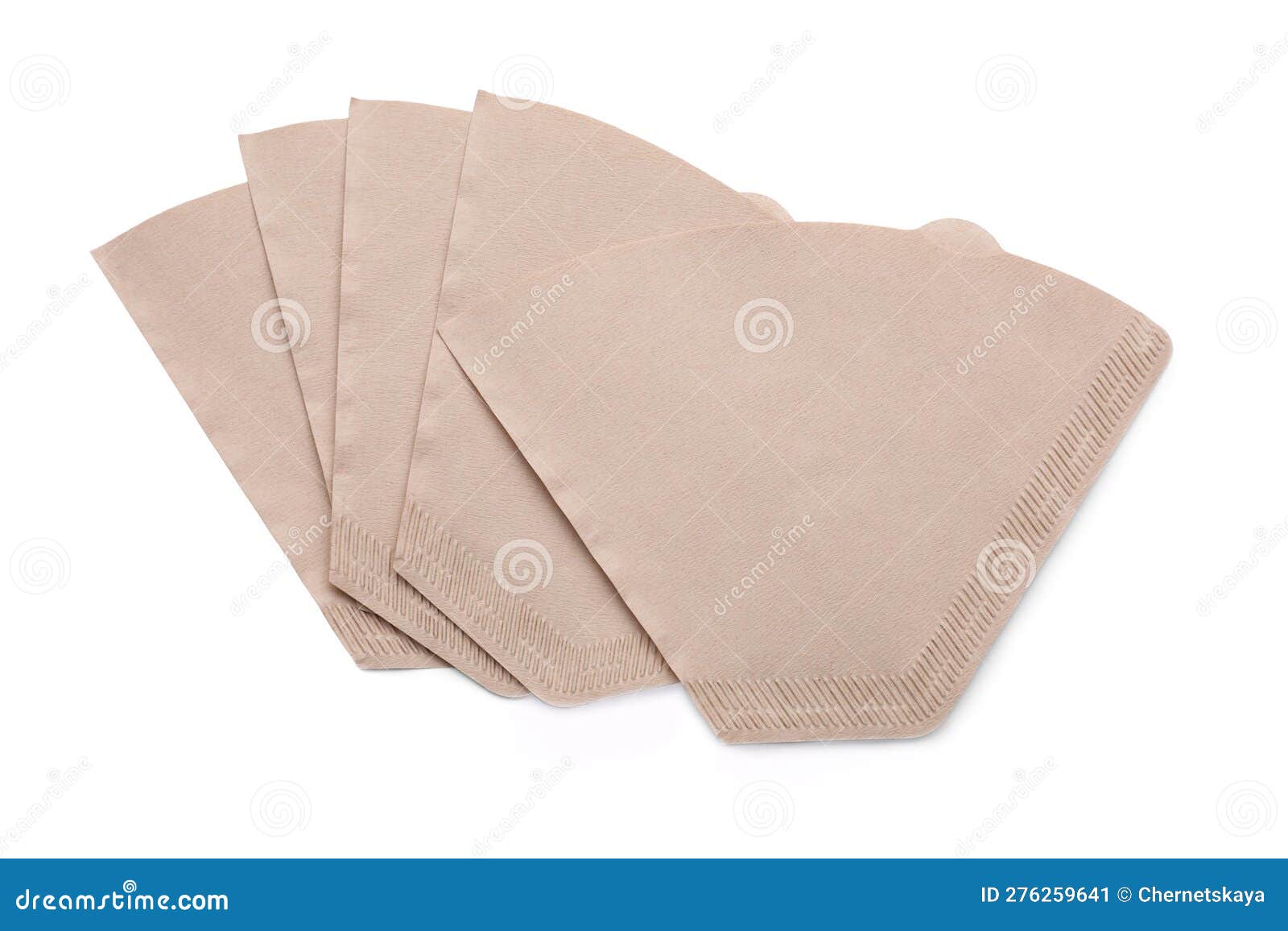 New Paper Coffee Filters Isolated on White Stock Image - Image of ...