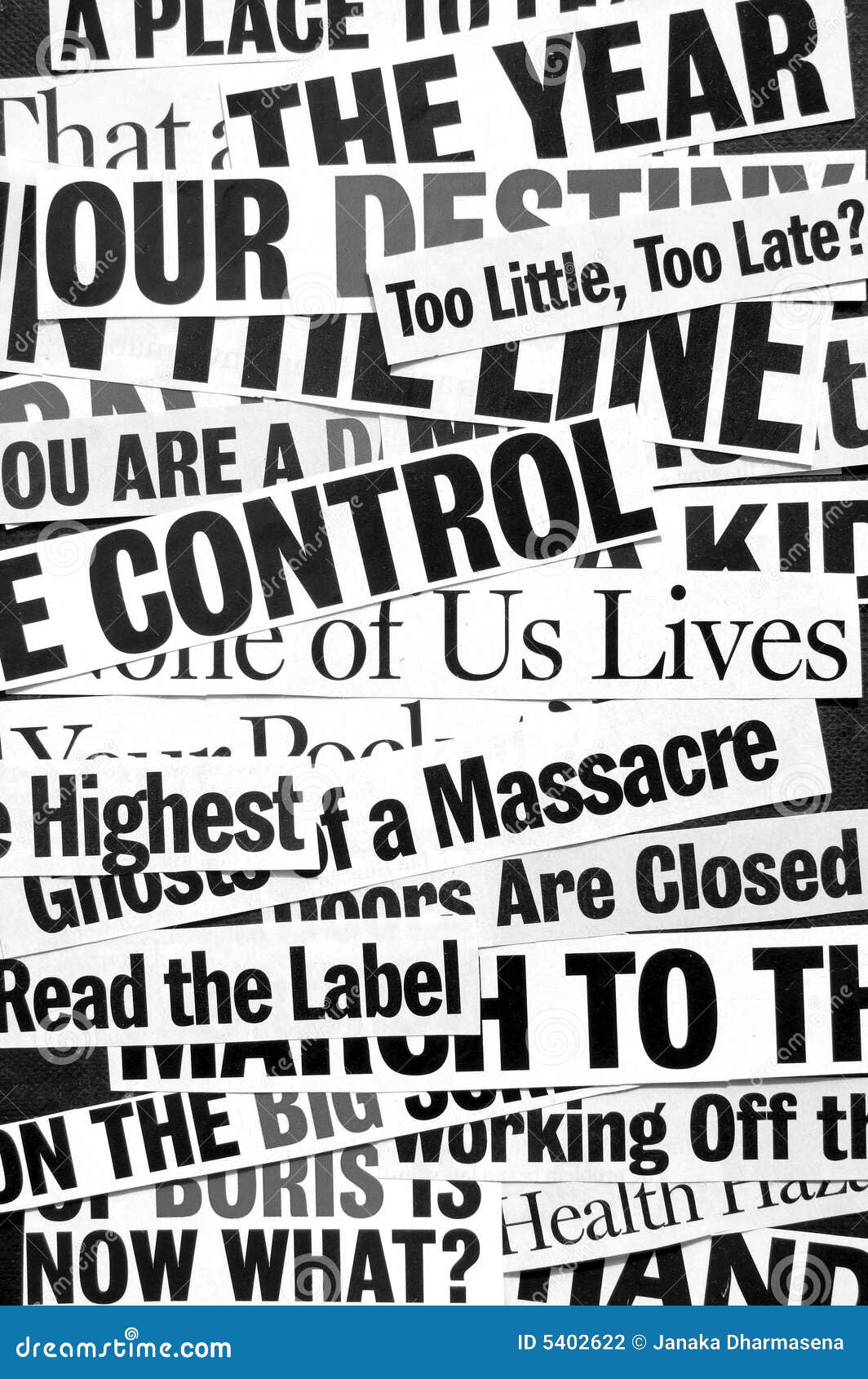 New paper headlines stock photo. Image of newspaper, document - 5402622