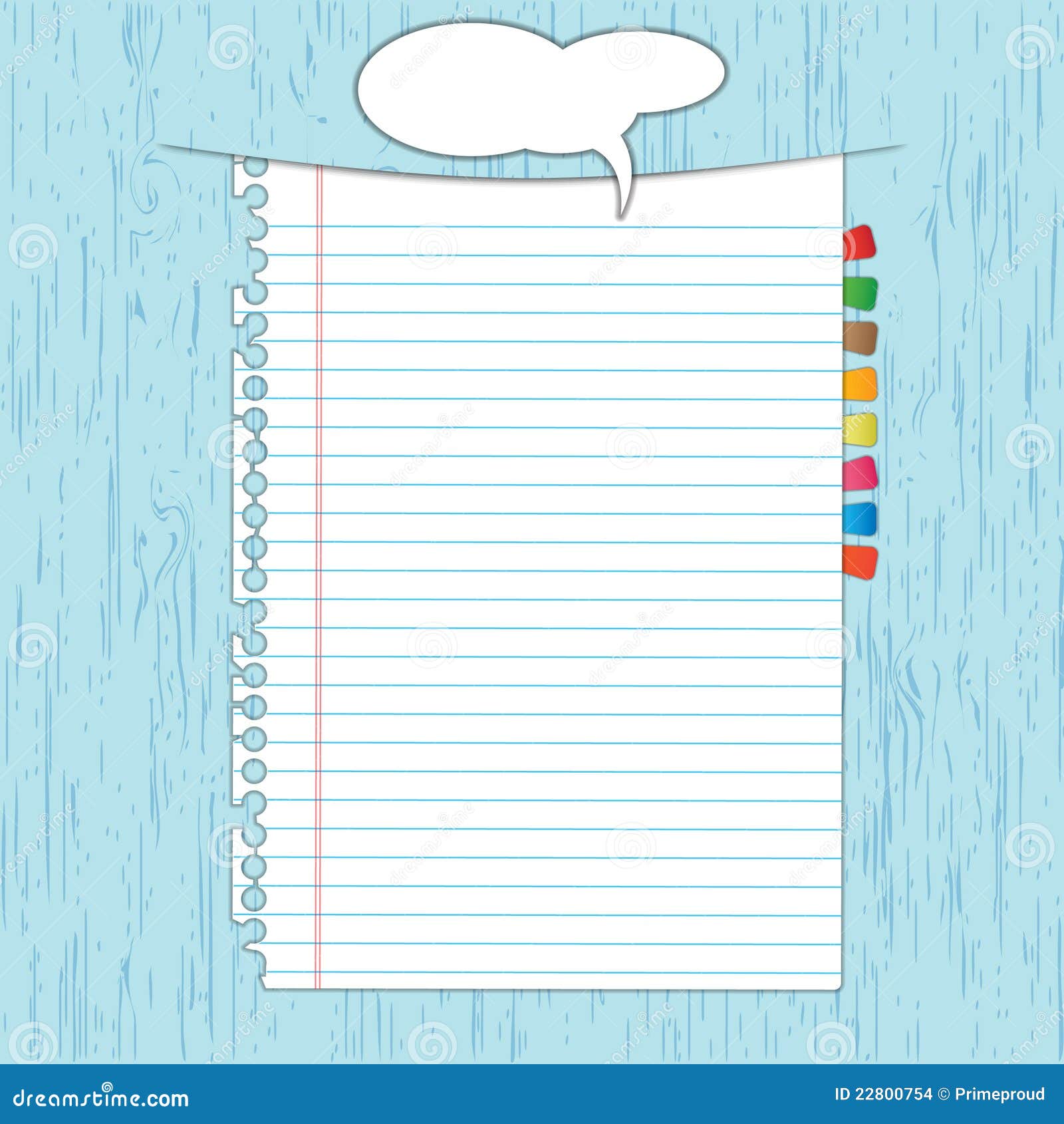 New Paper Page on Wood Board Stock Illustration - Illustration of empty ...