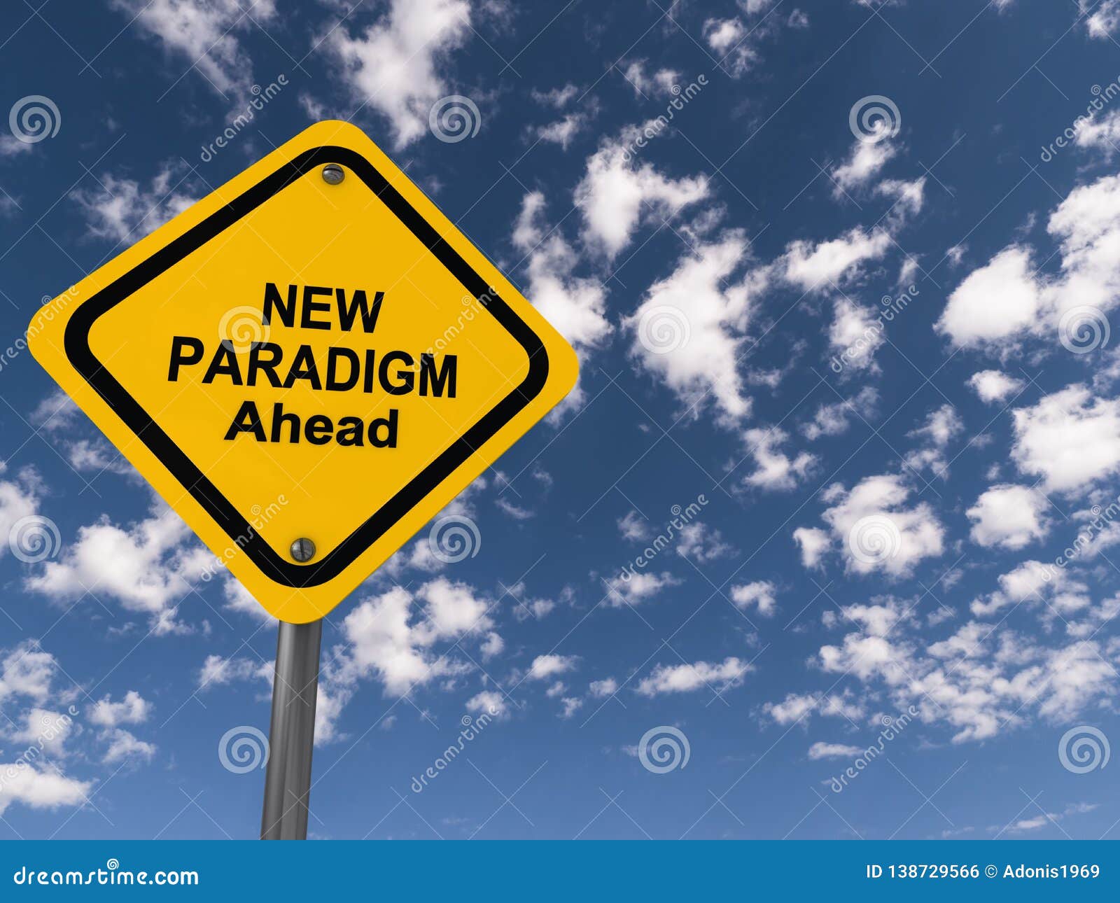 New paradigm ahead stock illustration. Illustration of alert - 138729566