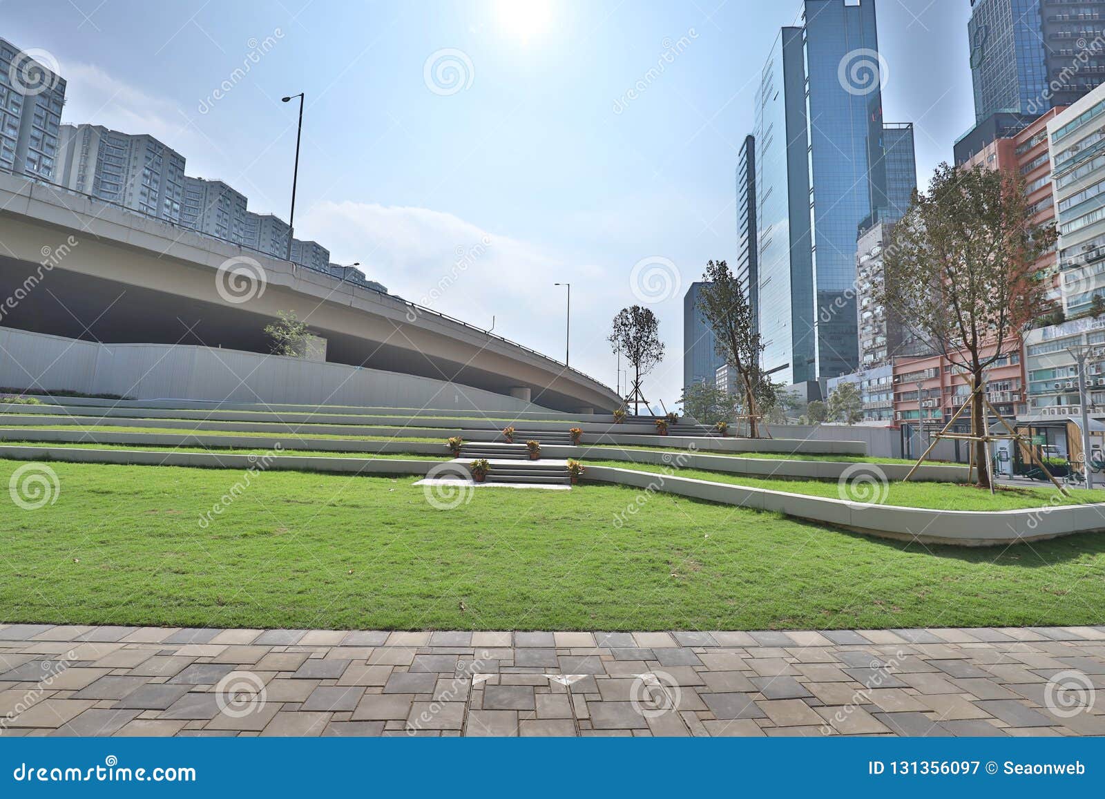 A New Park at Tsui Ping River Kwun Tong Stock Image - Image of plant ...