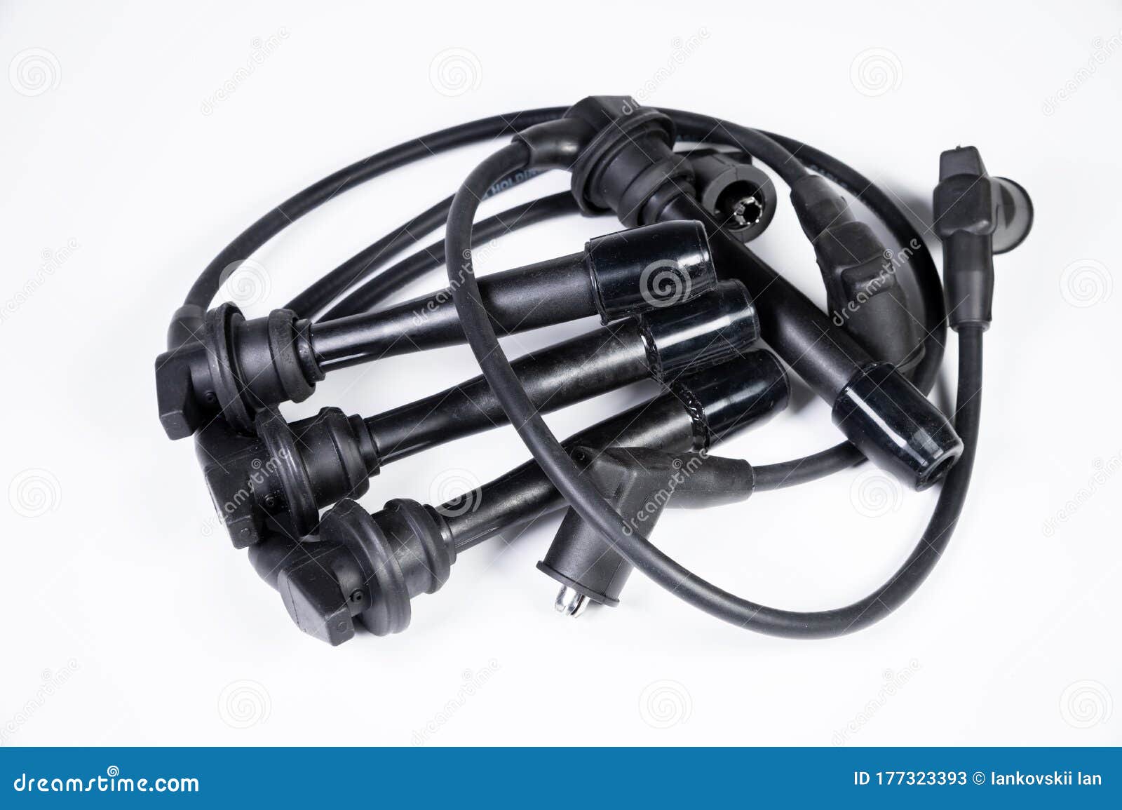 New Parts for Internal Combustion Engine. Cable Set Spark Plug Stock ...
