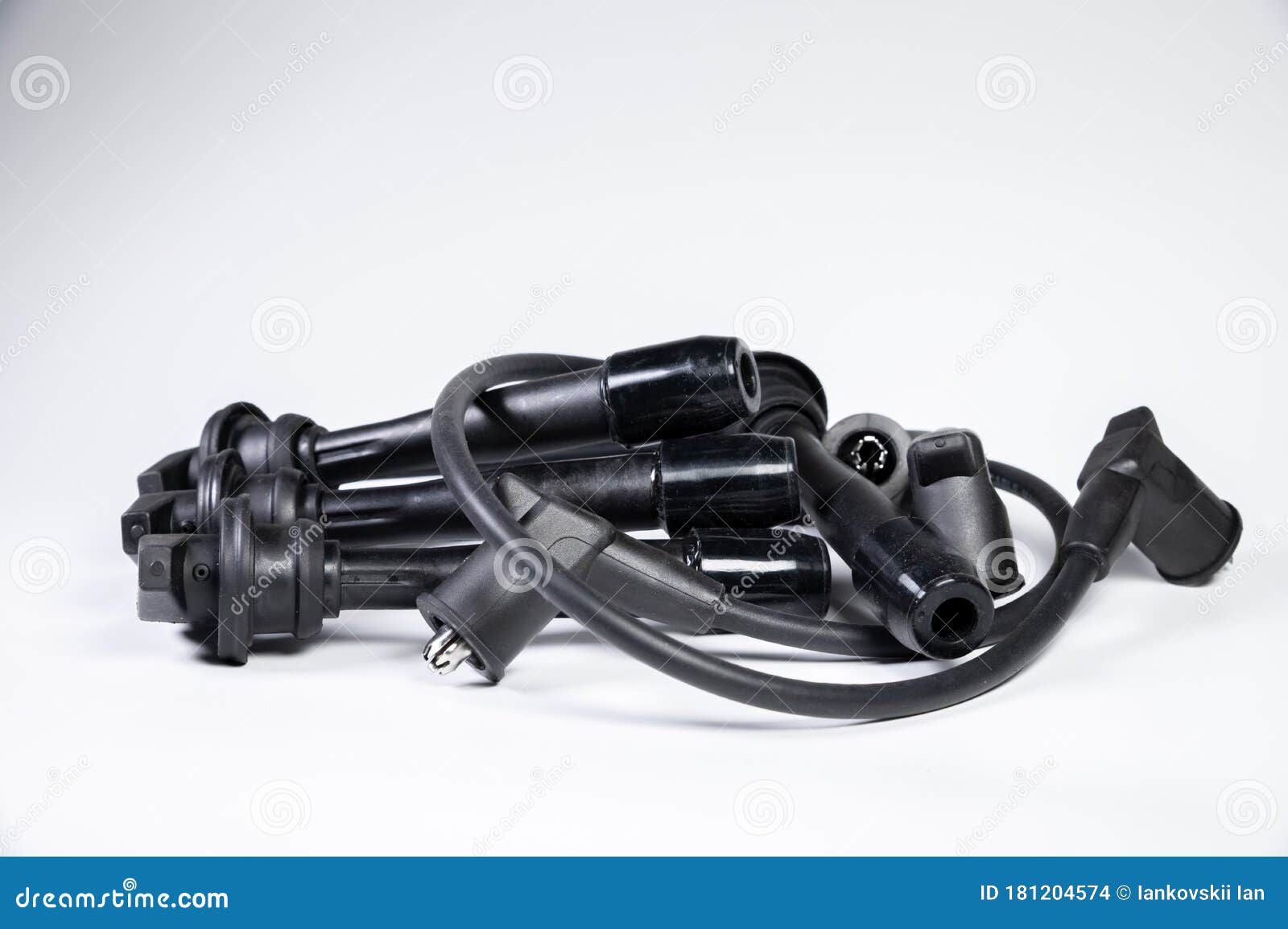 New Parts for Internal Combustion Engine. Cable Set Spark Plug Stock ...