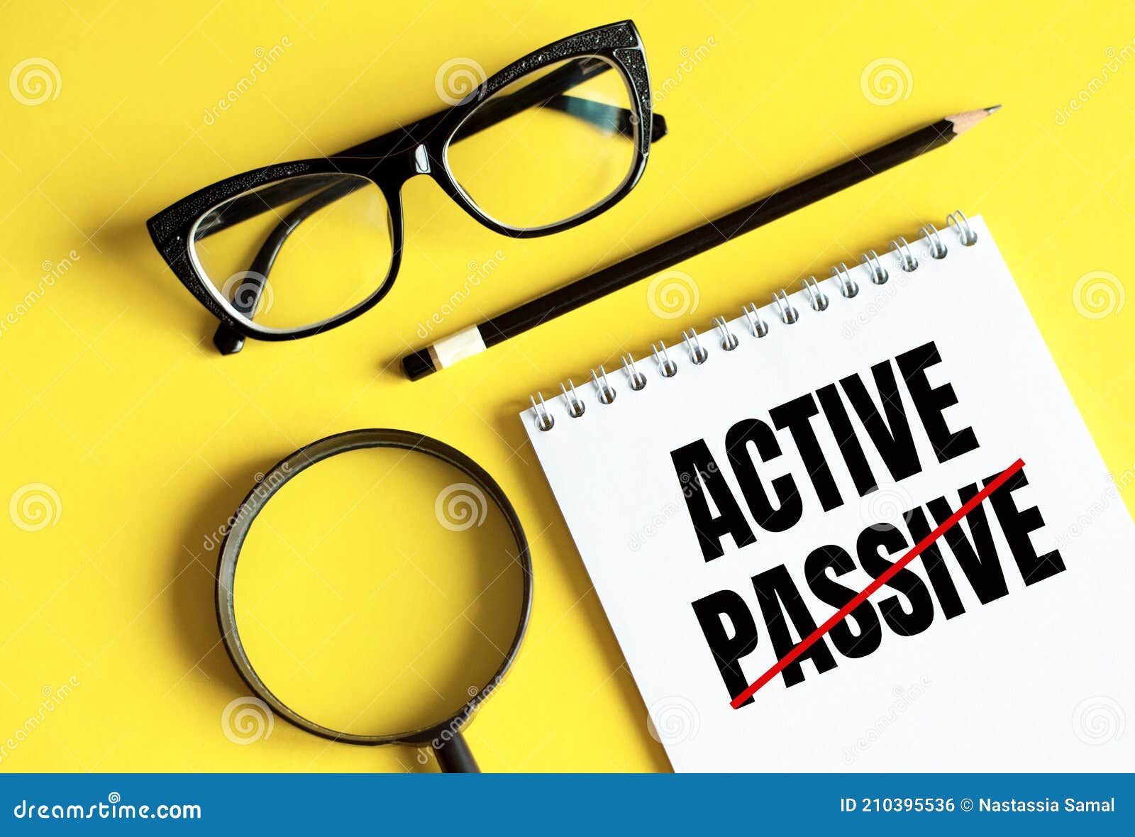 Passive And Active. Text From Letters Of The Wooden Alphabet Stock ...