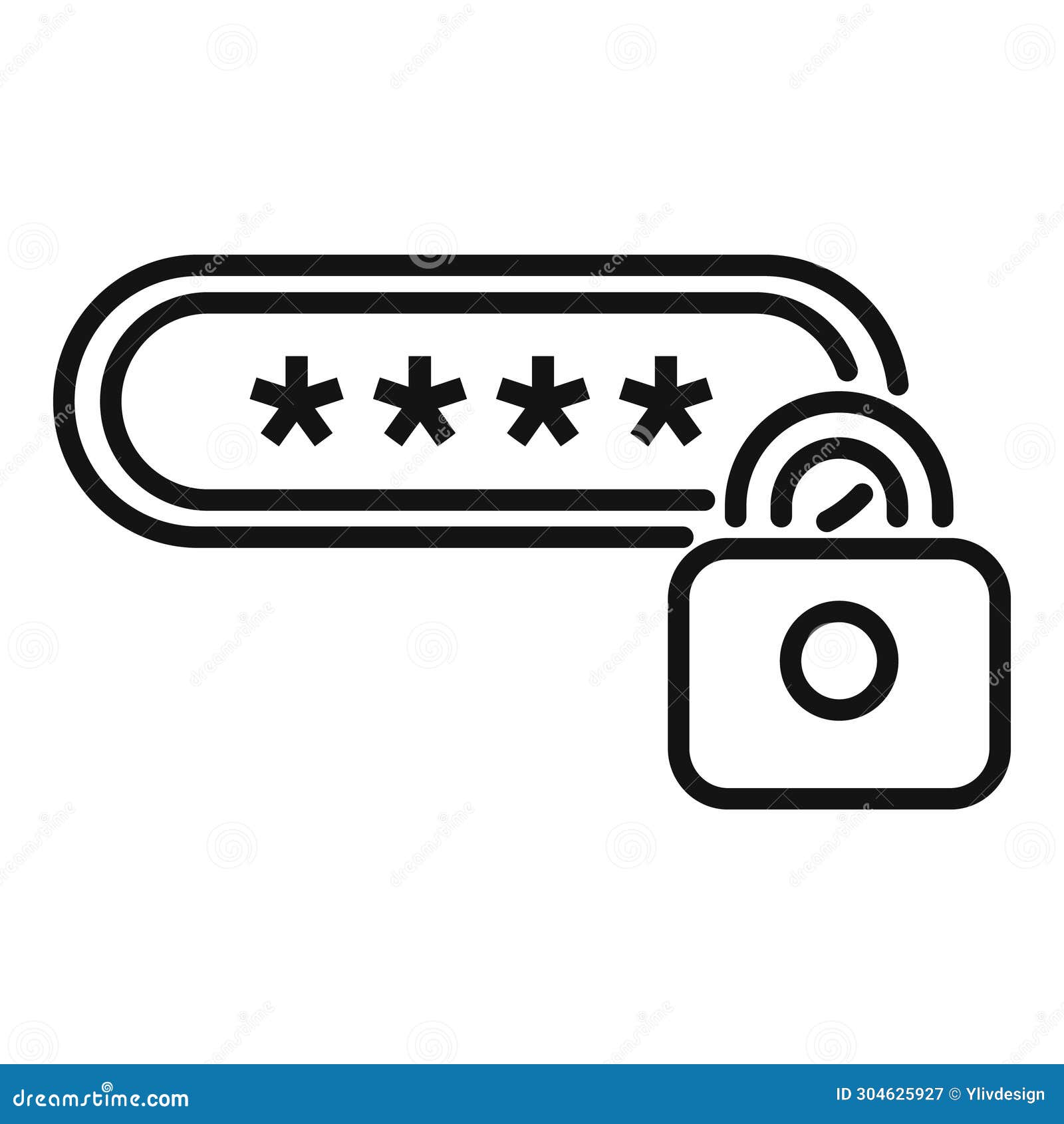 New Password Privacy Icon Outline Vector. Protect Document Stock ...