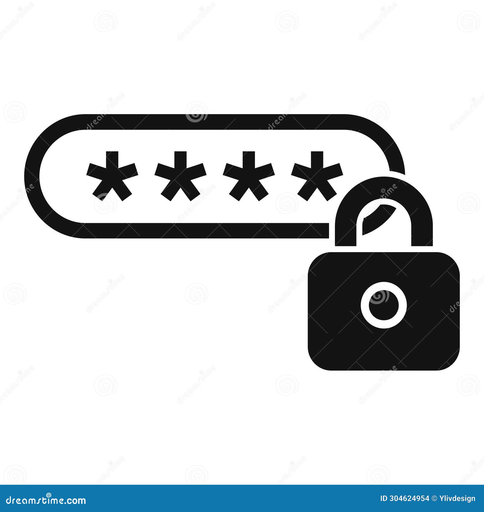 New Password Privacy Icon Simple Vector. Protect Document Stock ...