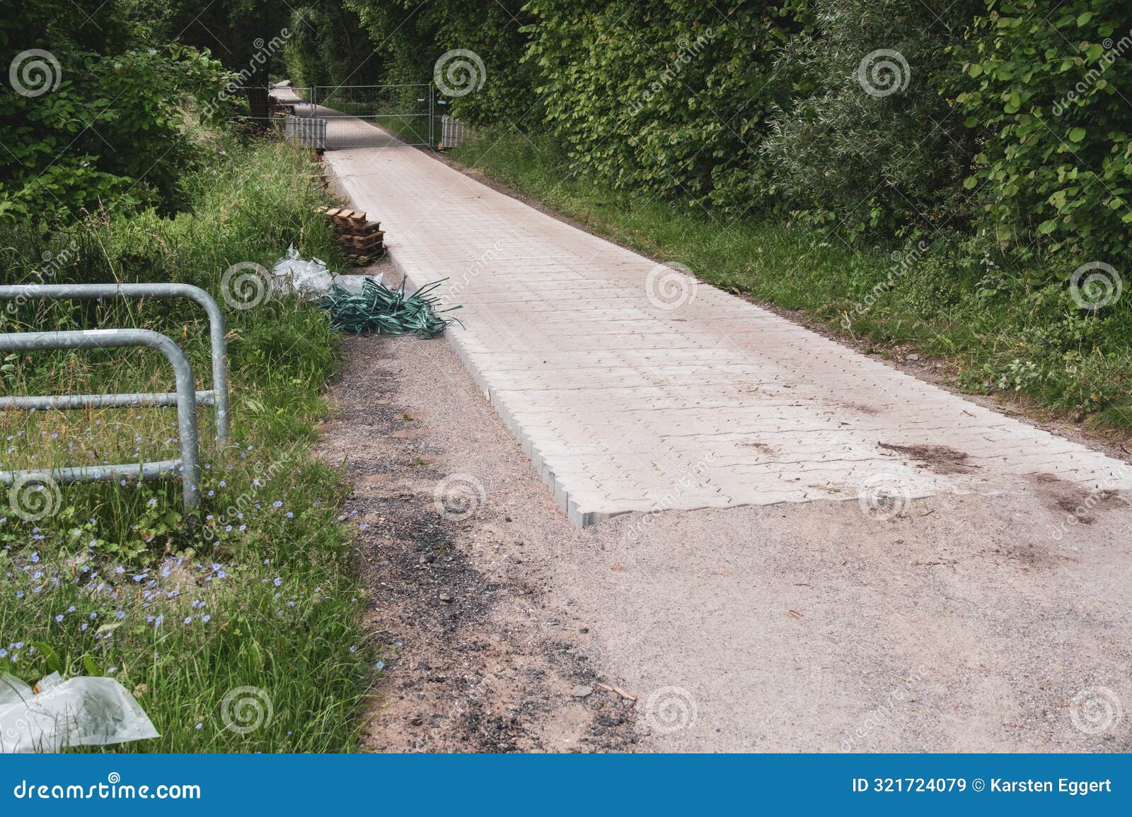 A New Path is Built with Paving Stones Stock Image - Image of industry ...