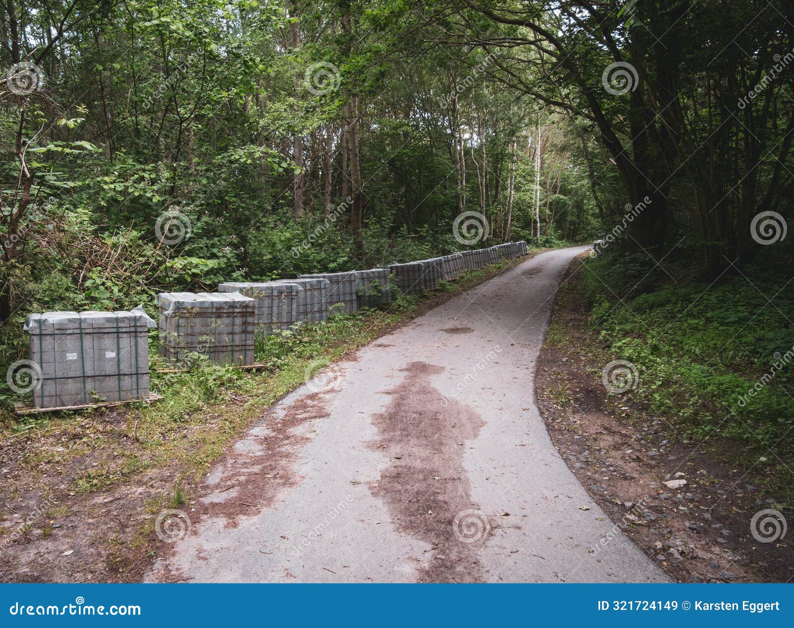 A New Path is Built with Paving Stones Stock Image - Image of brickwork ...