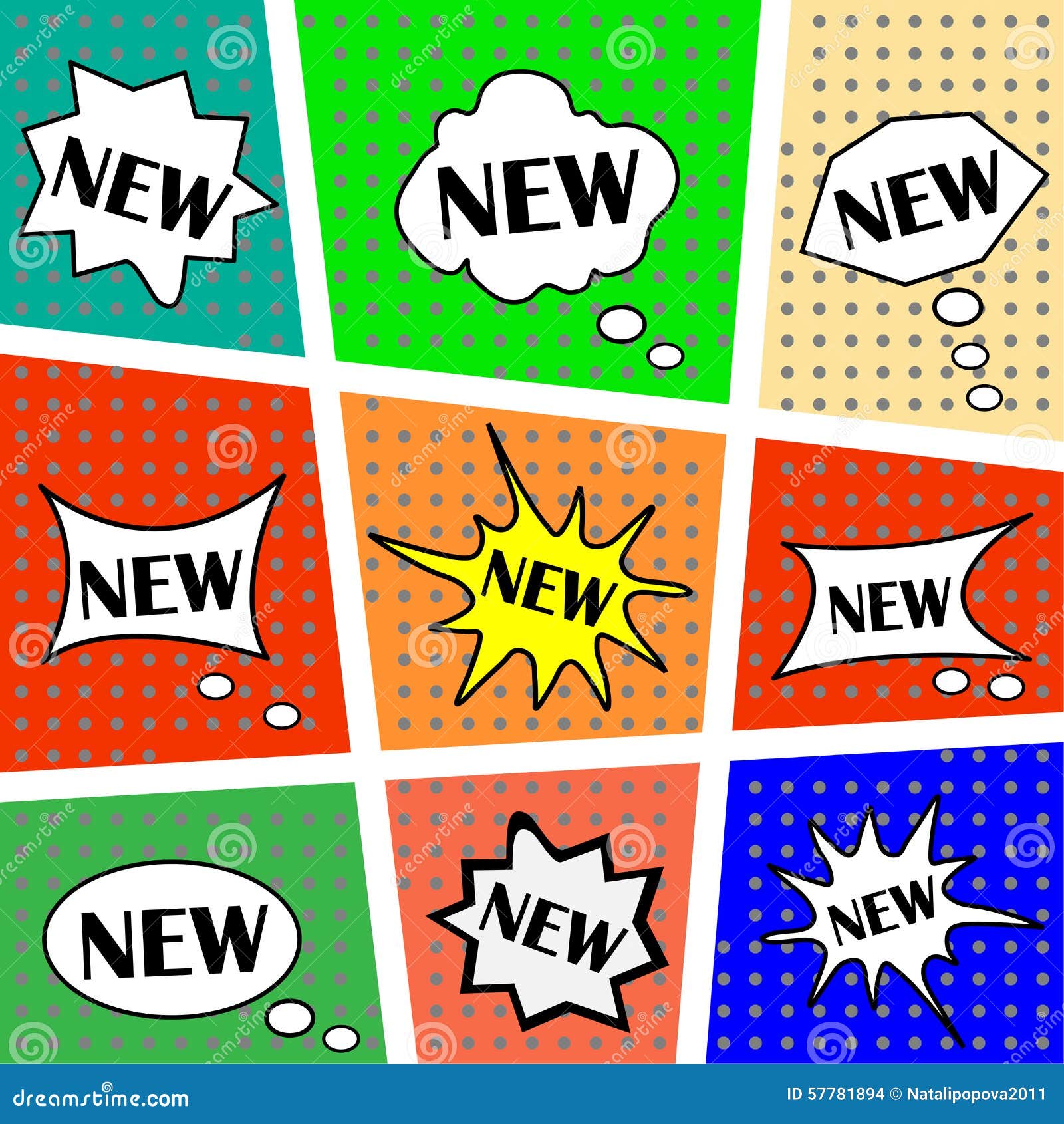 New - Pattern pop art stock vector. Illustration of offer - 57781894