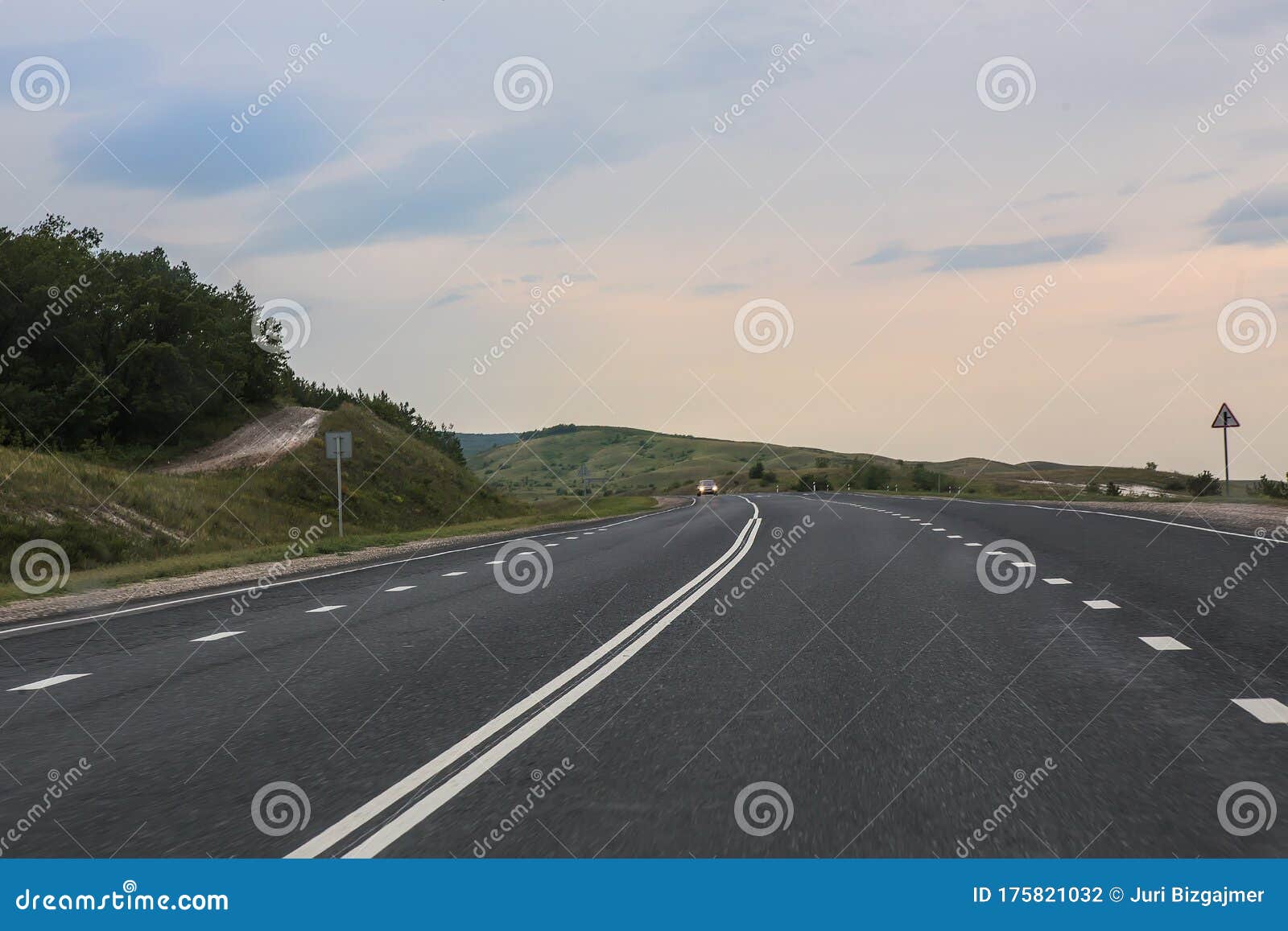 New Paved Highway in the Highlands Stock Photo - Image of sunrise ...