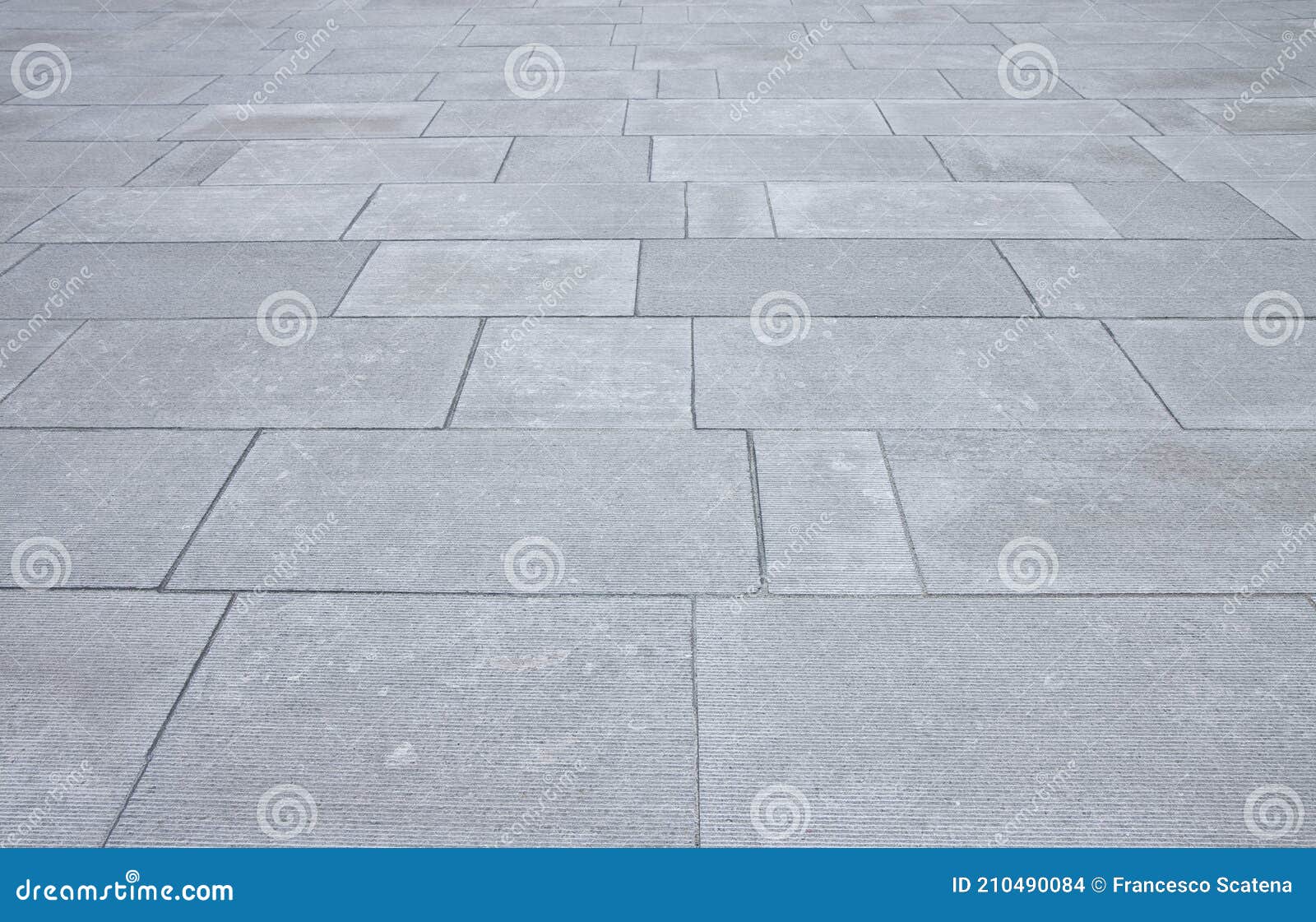 New Paving Made with Stone Blocks of Rectangular Shape in a Pedestrian ...