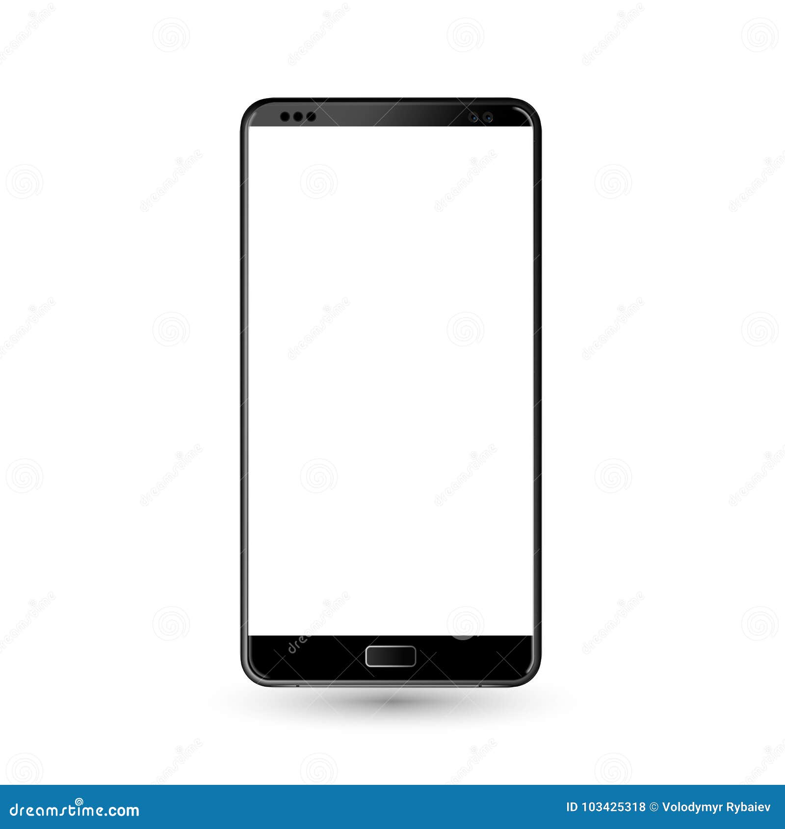 New Phone Front and Black Drawing Eps10 Format Isolated on White ...