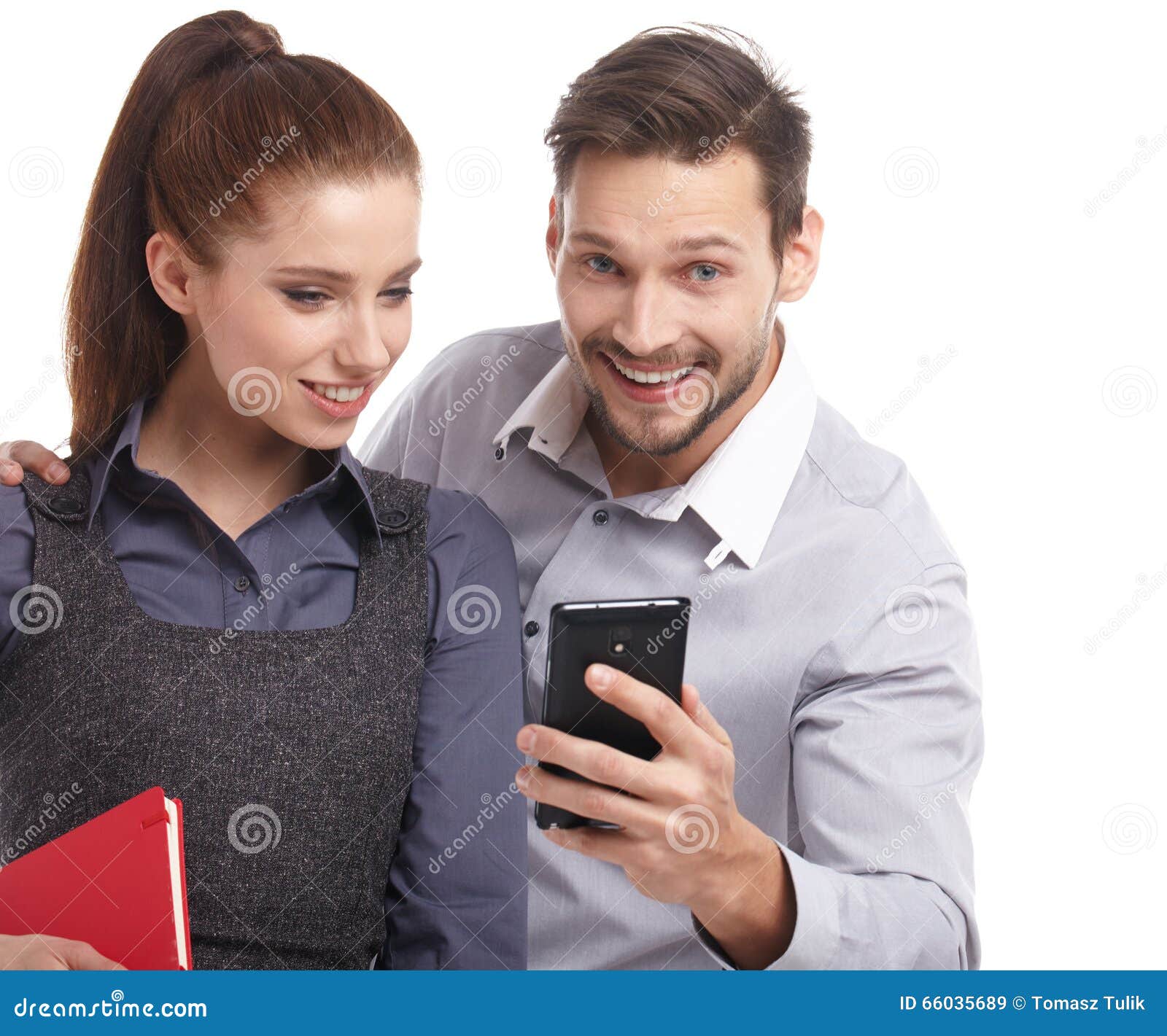 The New Phone Generation is Playing. Stock Image - Image of portrait ...