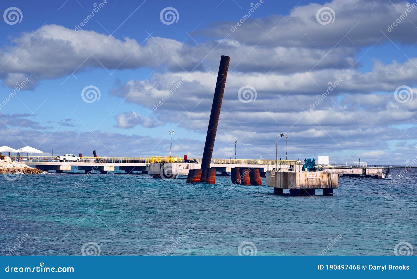 New Pier Construction on Curacao Stock Photo - Image of architecture ...