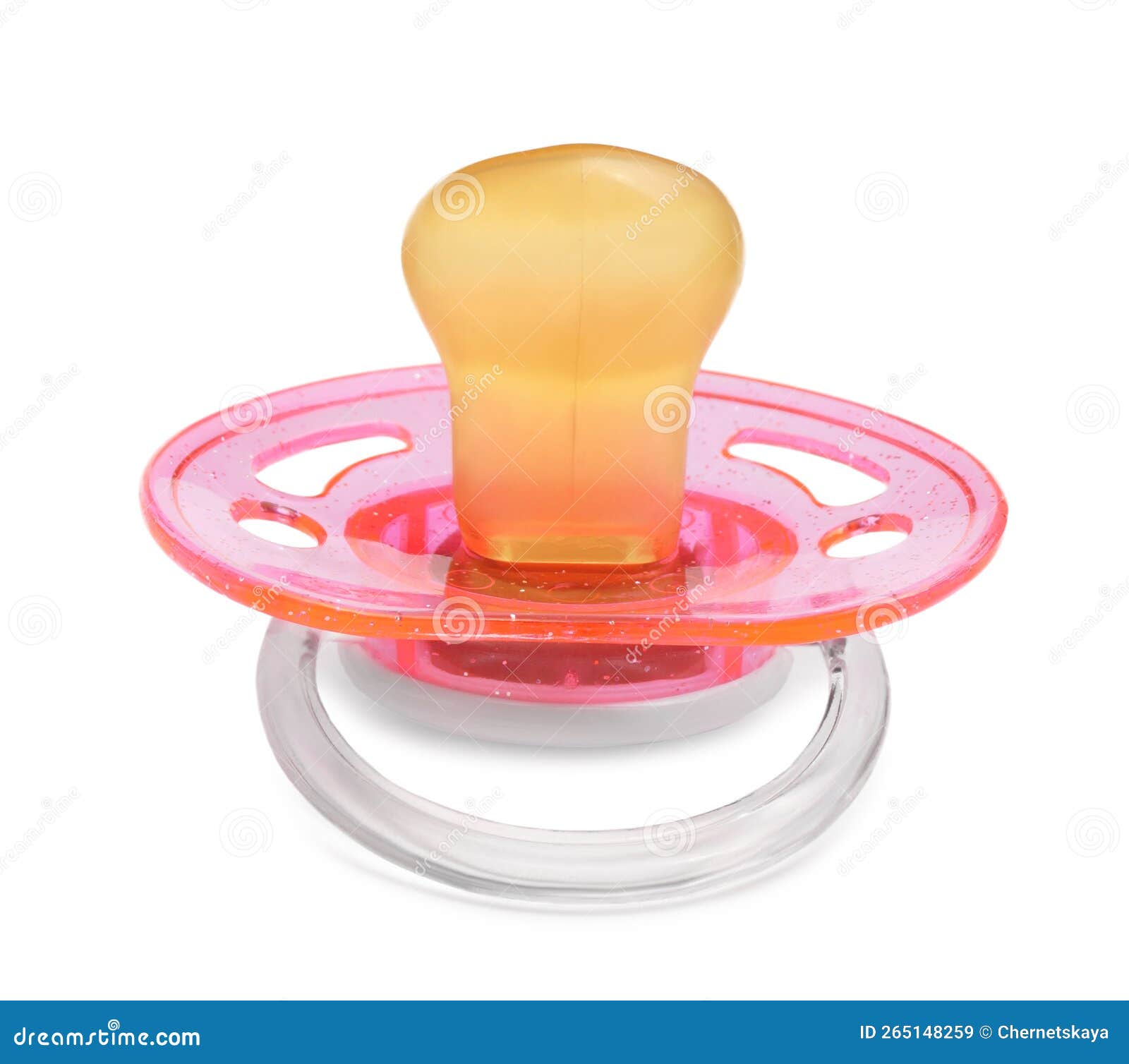 New Pink Baby Pacifier Isolated on White Stock Image - Image of ...