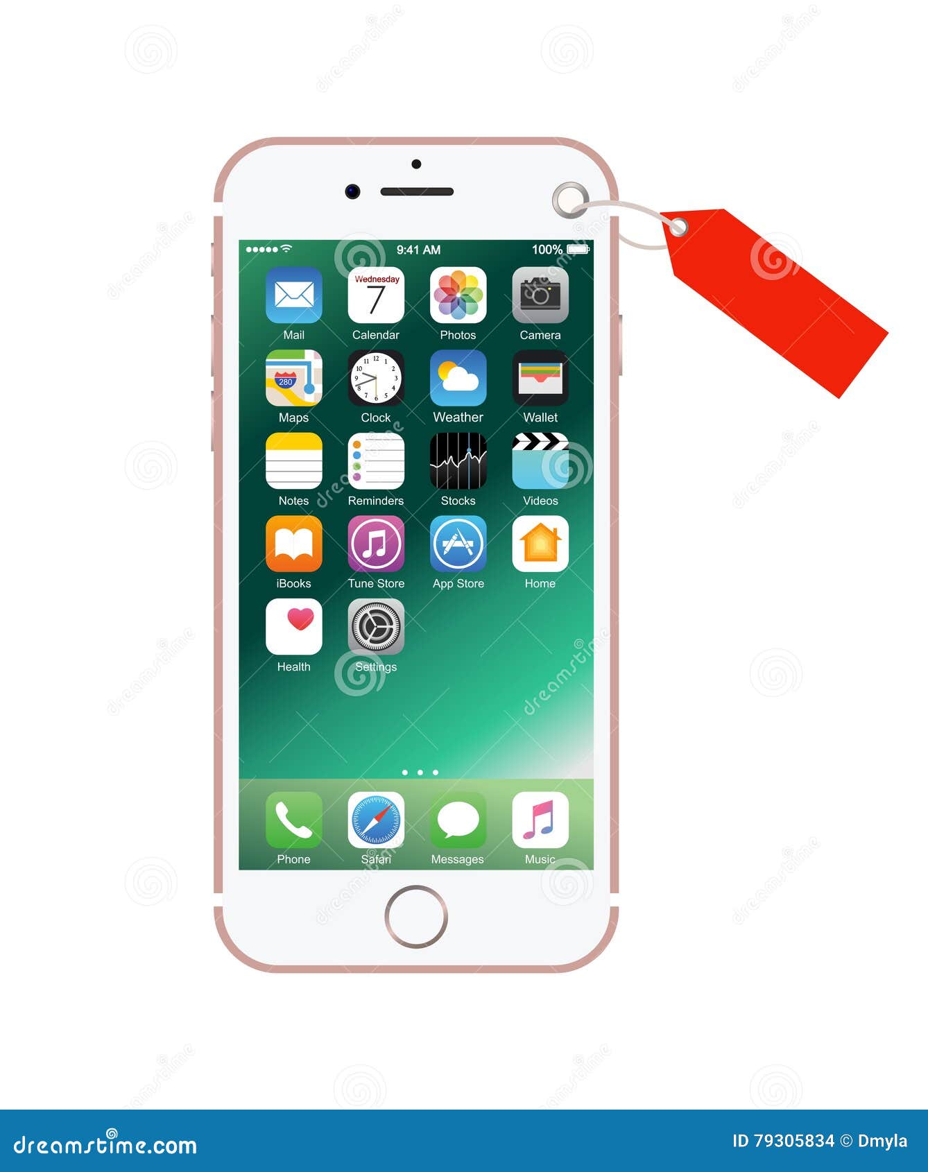 New Pink-colored White IPhone 7 As a Present Editorial Stock Image ...