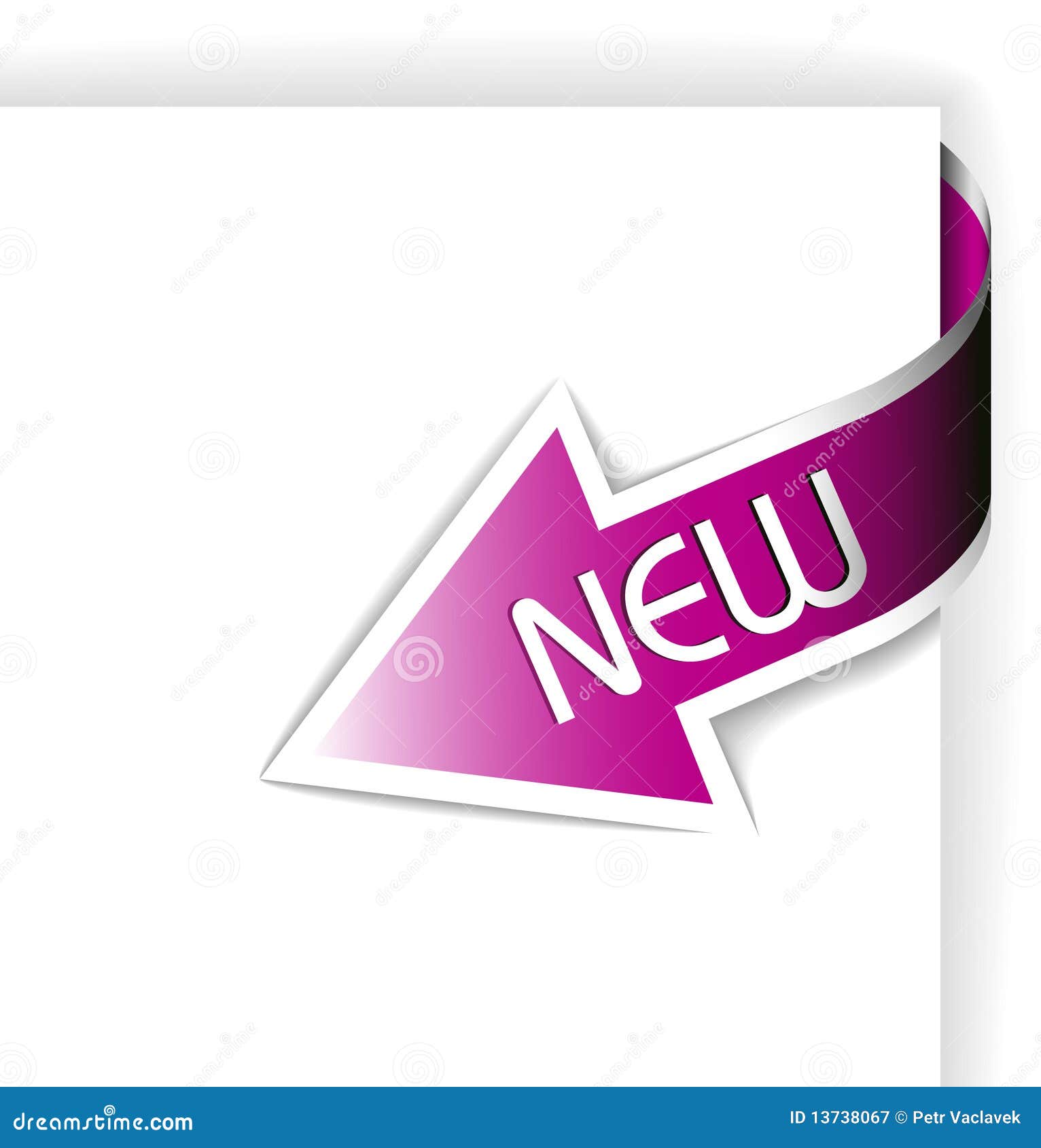 New Pink Corner Ribbon - Arrow Stock Vector - Illustration of ...