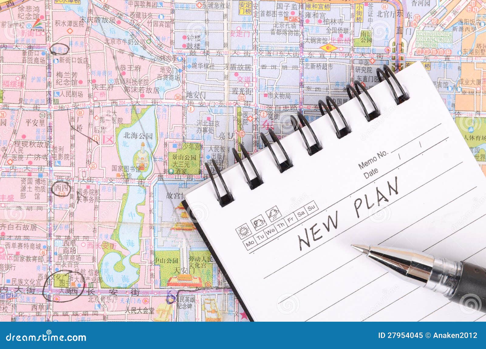 New plan stock image. Image of notepad, green, ballpen - 27954045