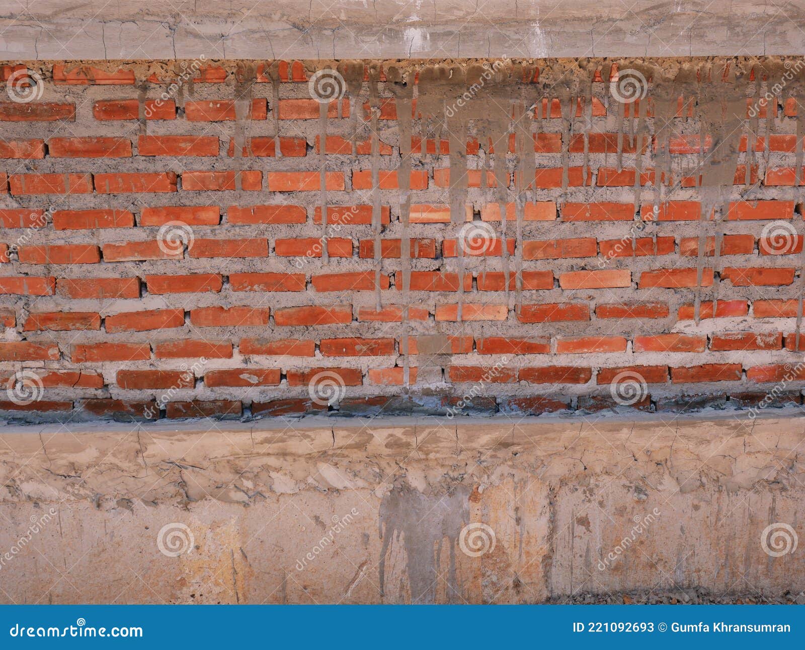 The new plastered wall stock image. Image of interior - 221092693