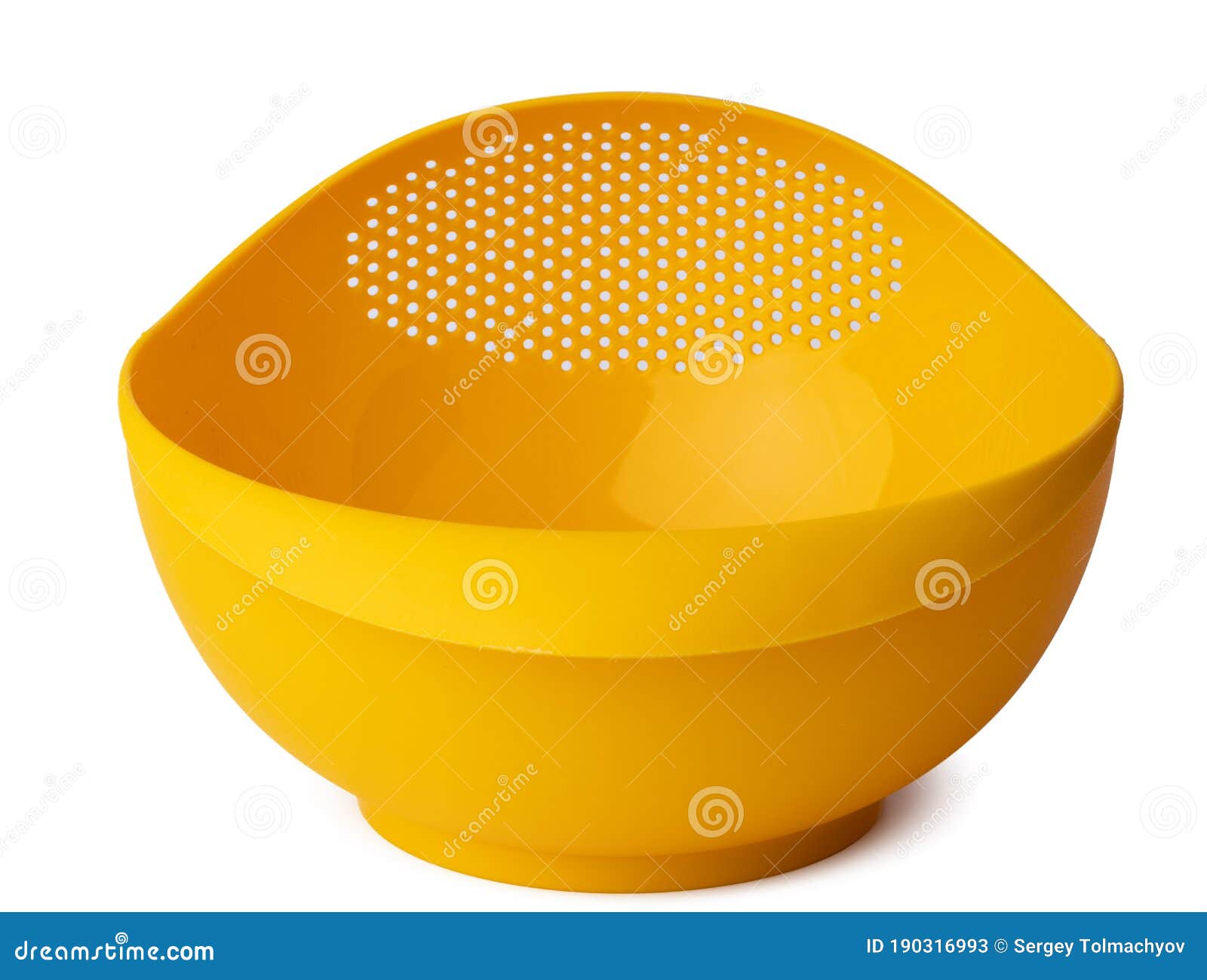New Plastic Kitchen Colander Isolated on White Stock Image - Image of ...