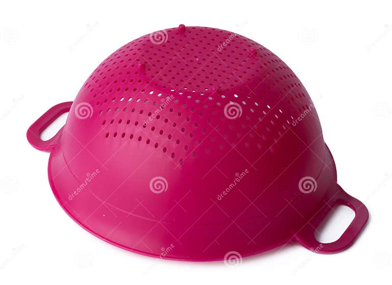 New Plastic Kitchen Colander Isolated on White Stock Image - Image of ...