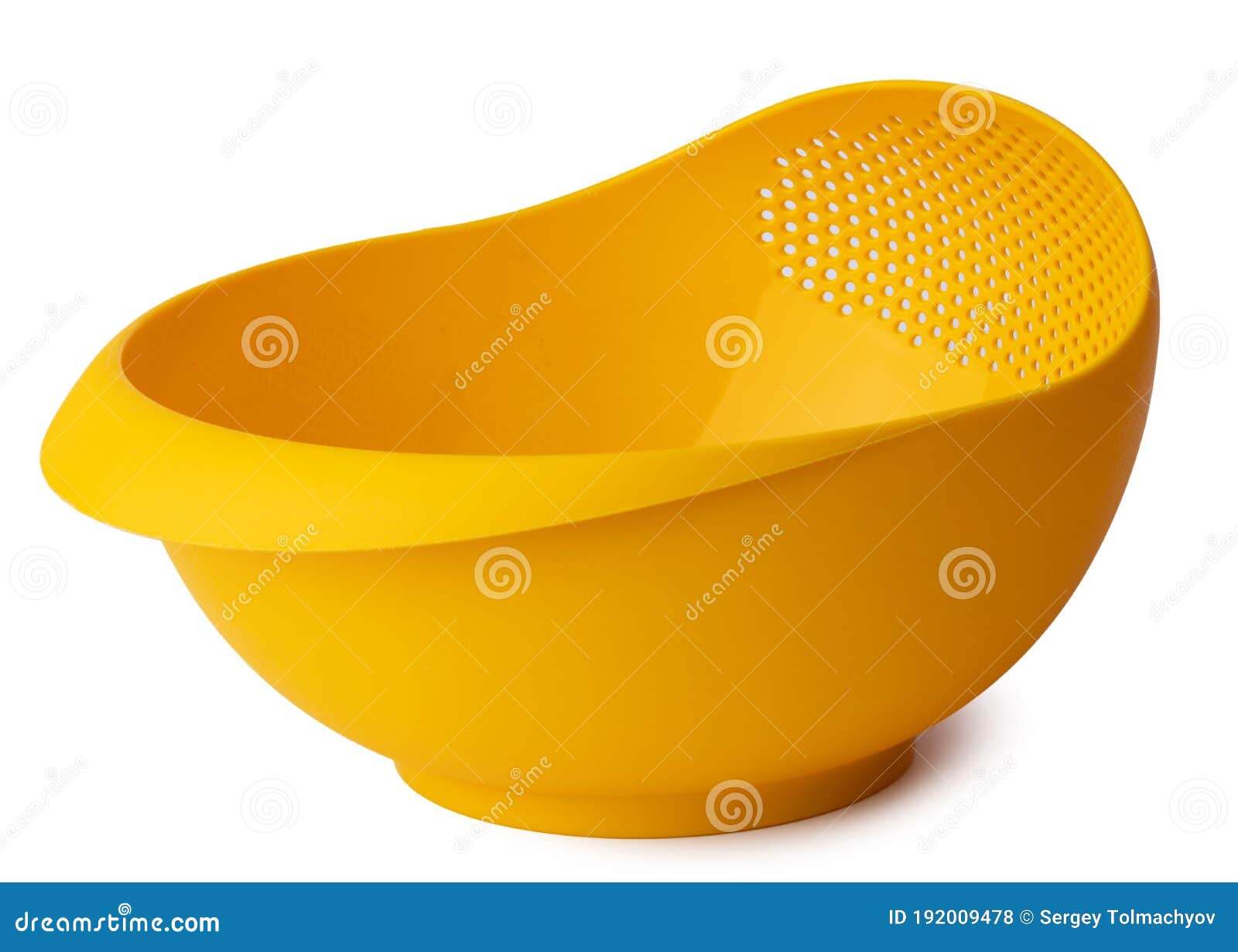 New Plastic Kitchen Colander Isolated on White Stock Photo - Image of ...