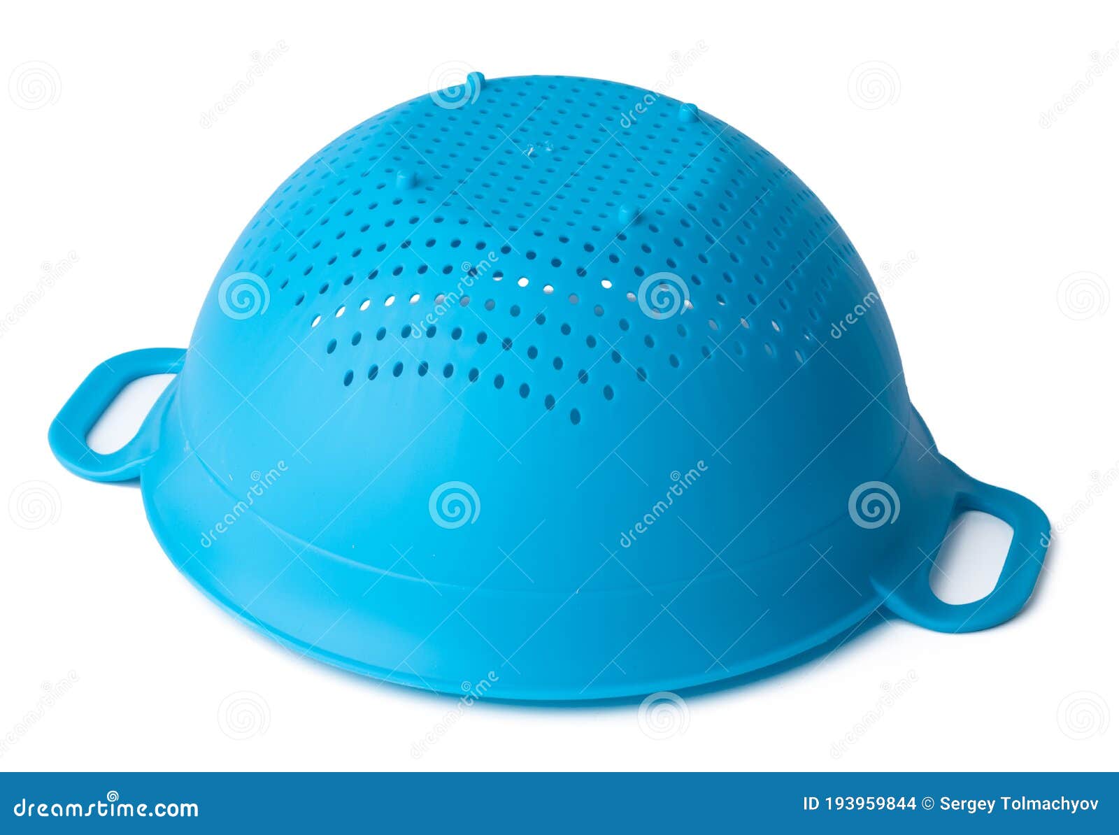 New Plastic Kitchen Colander Isolated on White Stock Photo - Image of ...