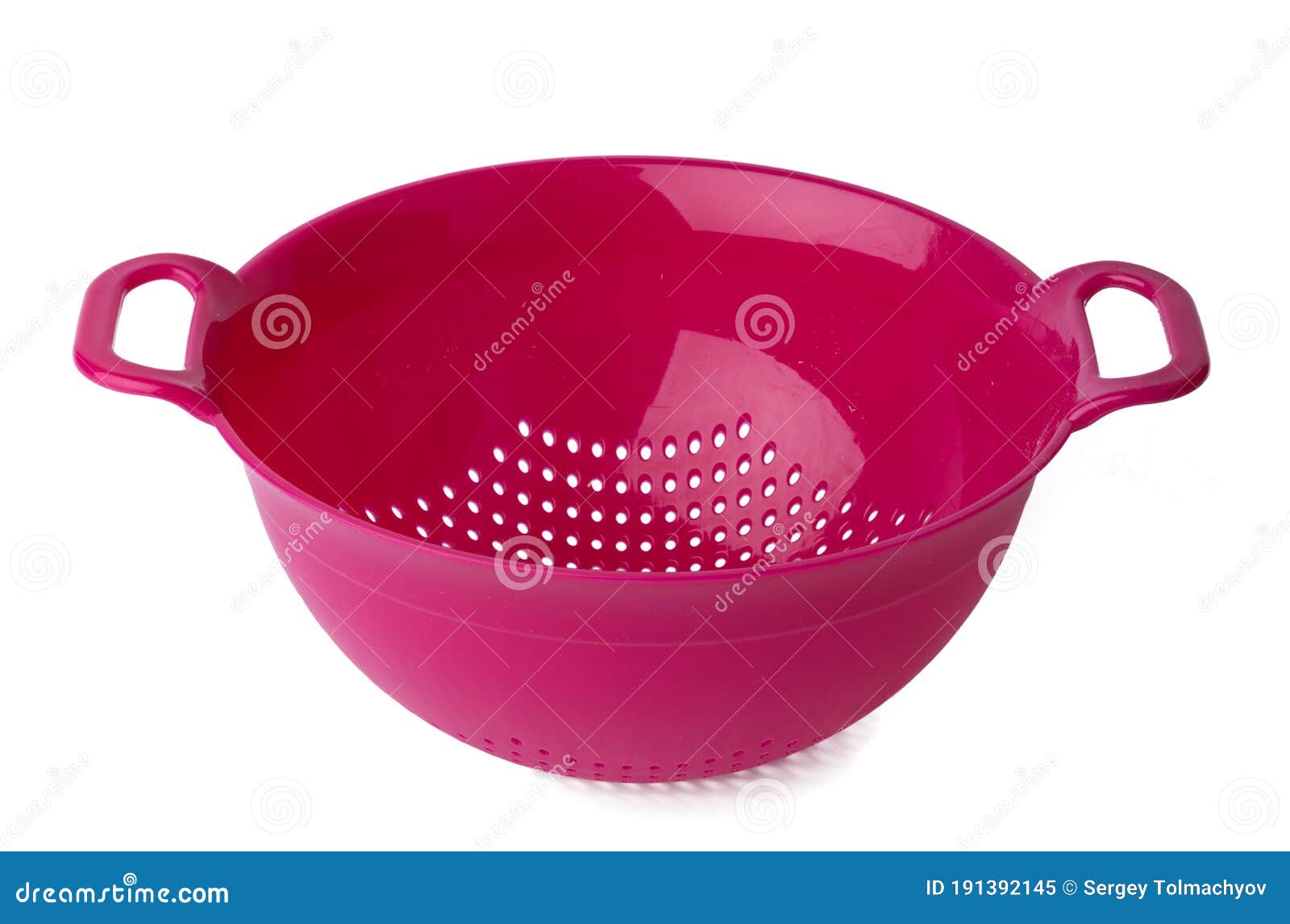 New Plastic Kitchen Colander Isolated on White Stock Illustration ...