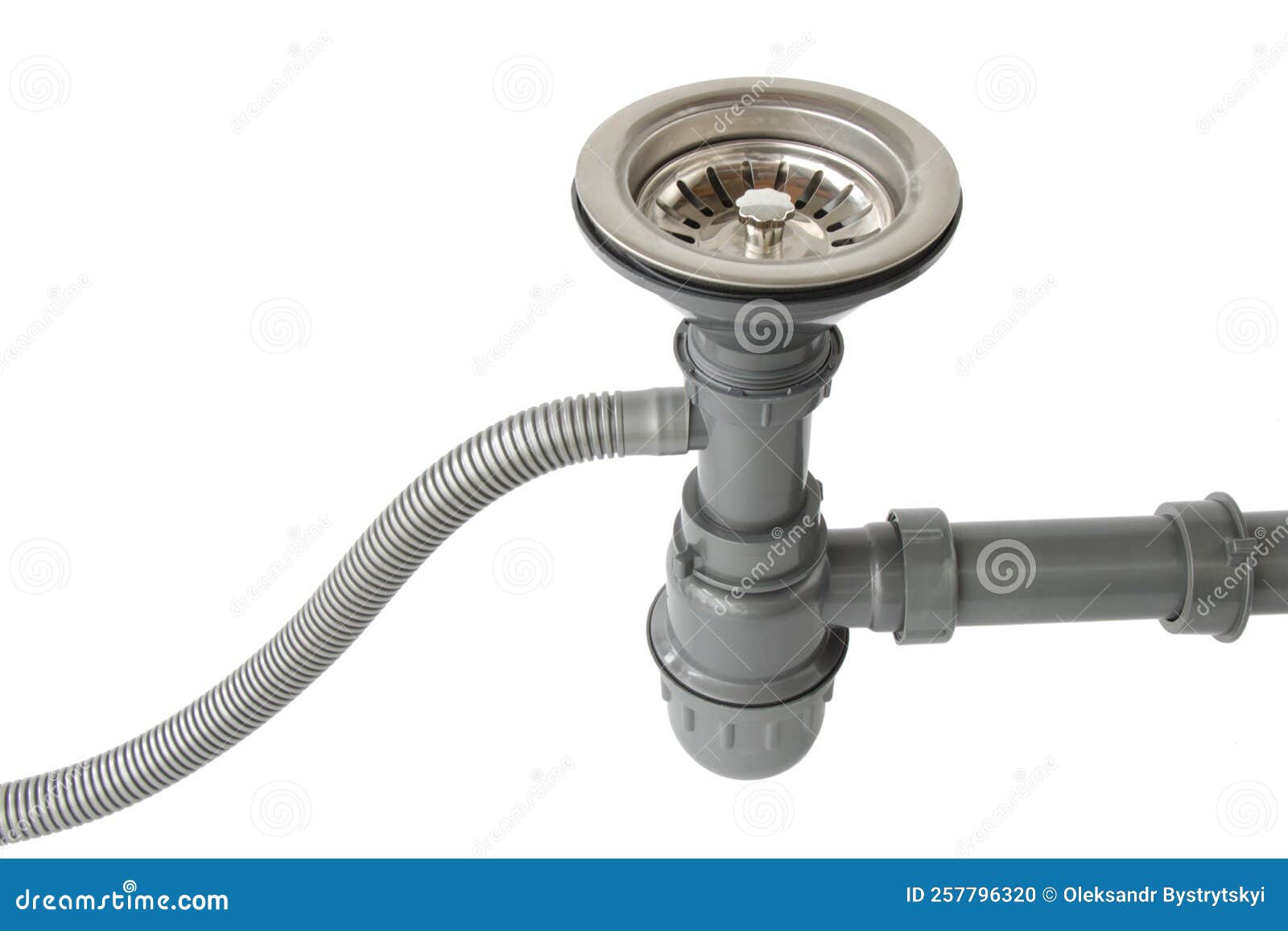 New Plastic Kitchen Siphon Isolated Stock Photo - Image of plumber ...