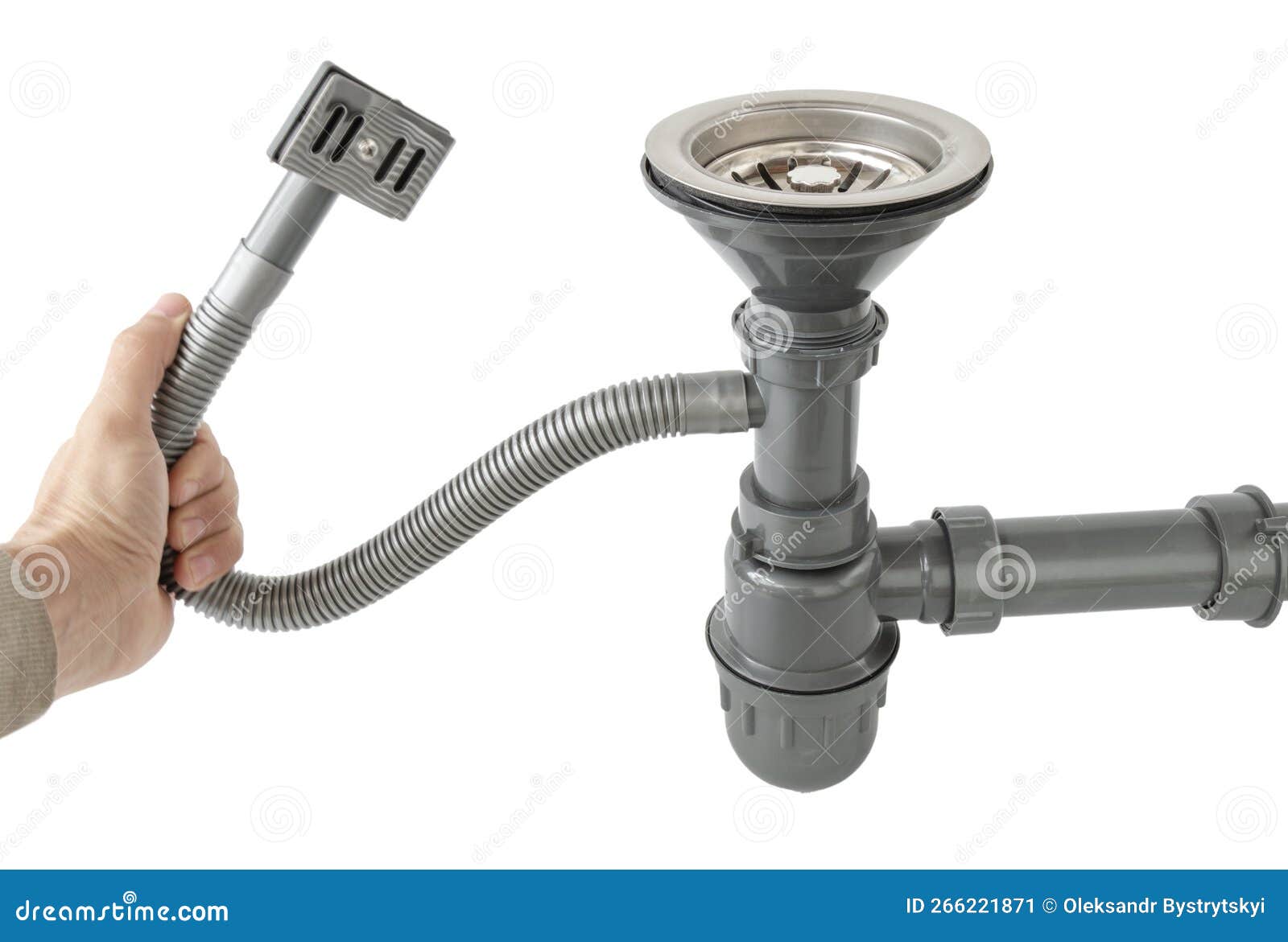 New Plastic Kitchen Siphon Isolated Stock Image - Image of kitchen ...