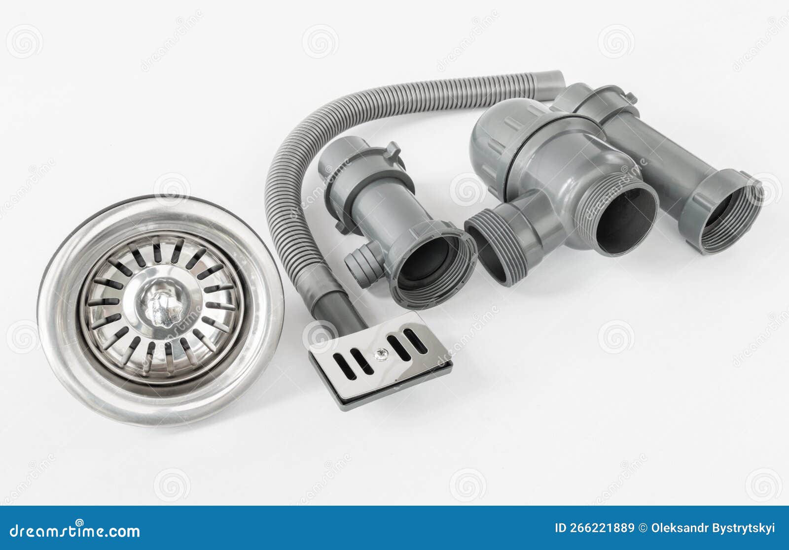 New Plastic Kitchen Siphon Isolated Stock Image - Image of plumbing ...