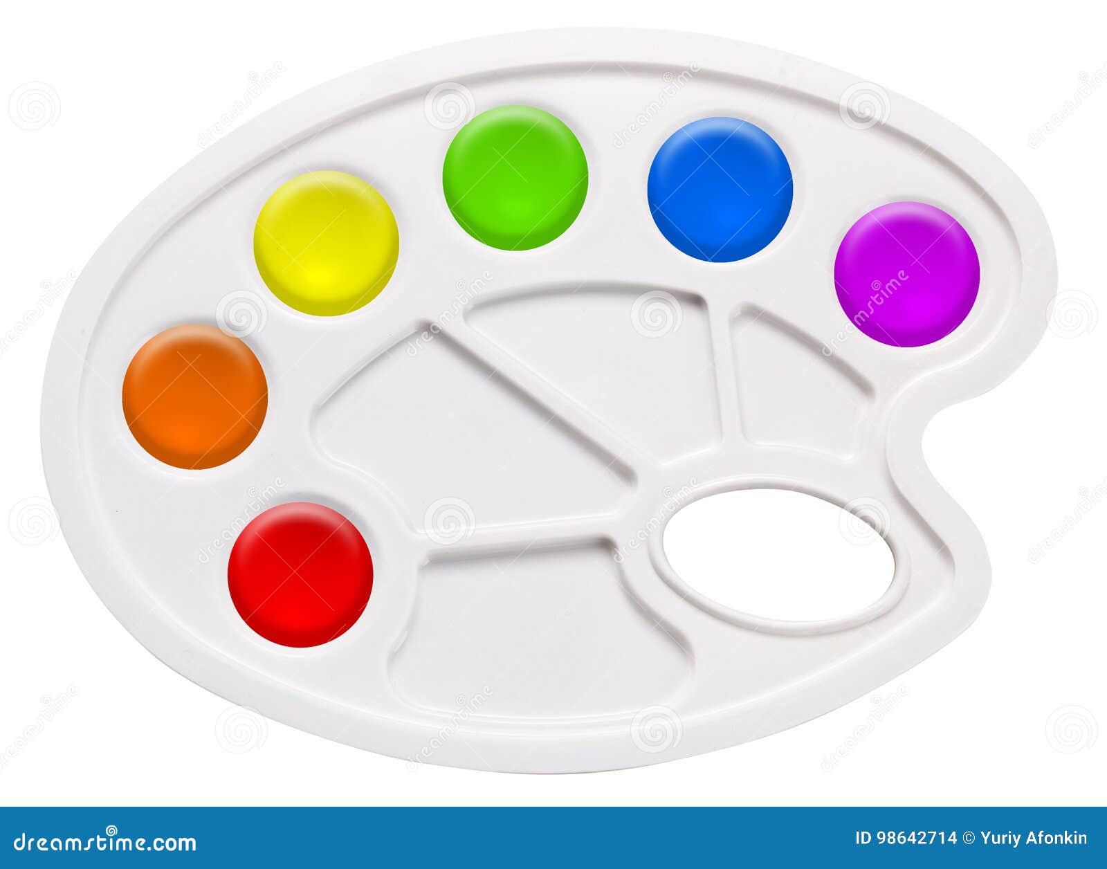 New Plastic Palette Isolated On White Stock Photo - Image of isolated ...