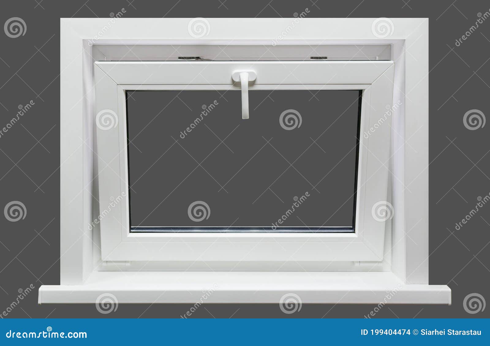 New Plastic Small White Window Stock Photo - Image of large, inside ...